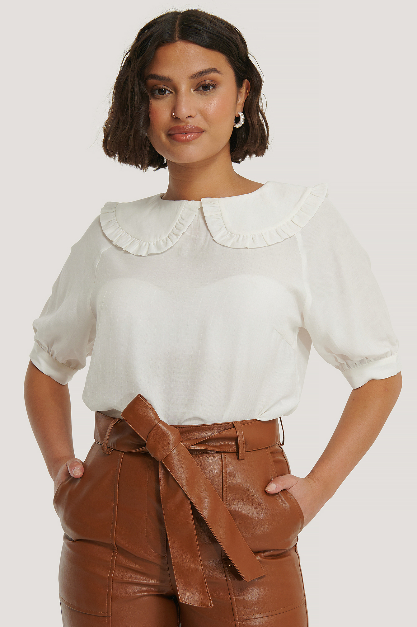Big Collar Blouse White | na-kd.com