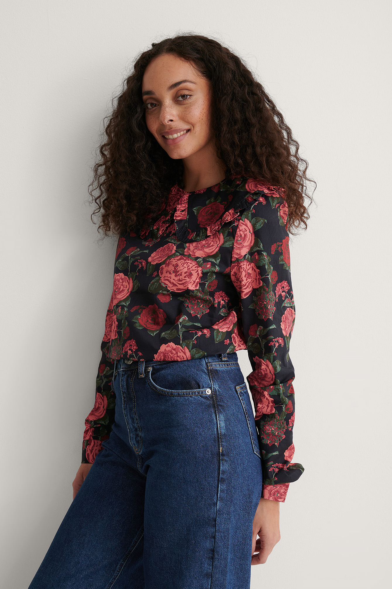 Big Collar Blouse Flower | NA-KD