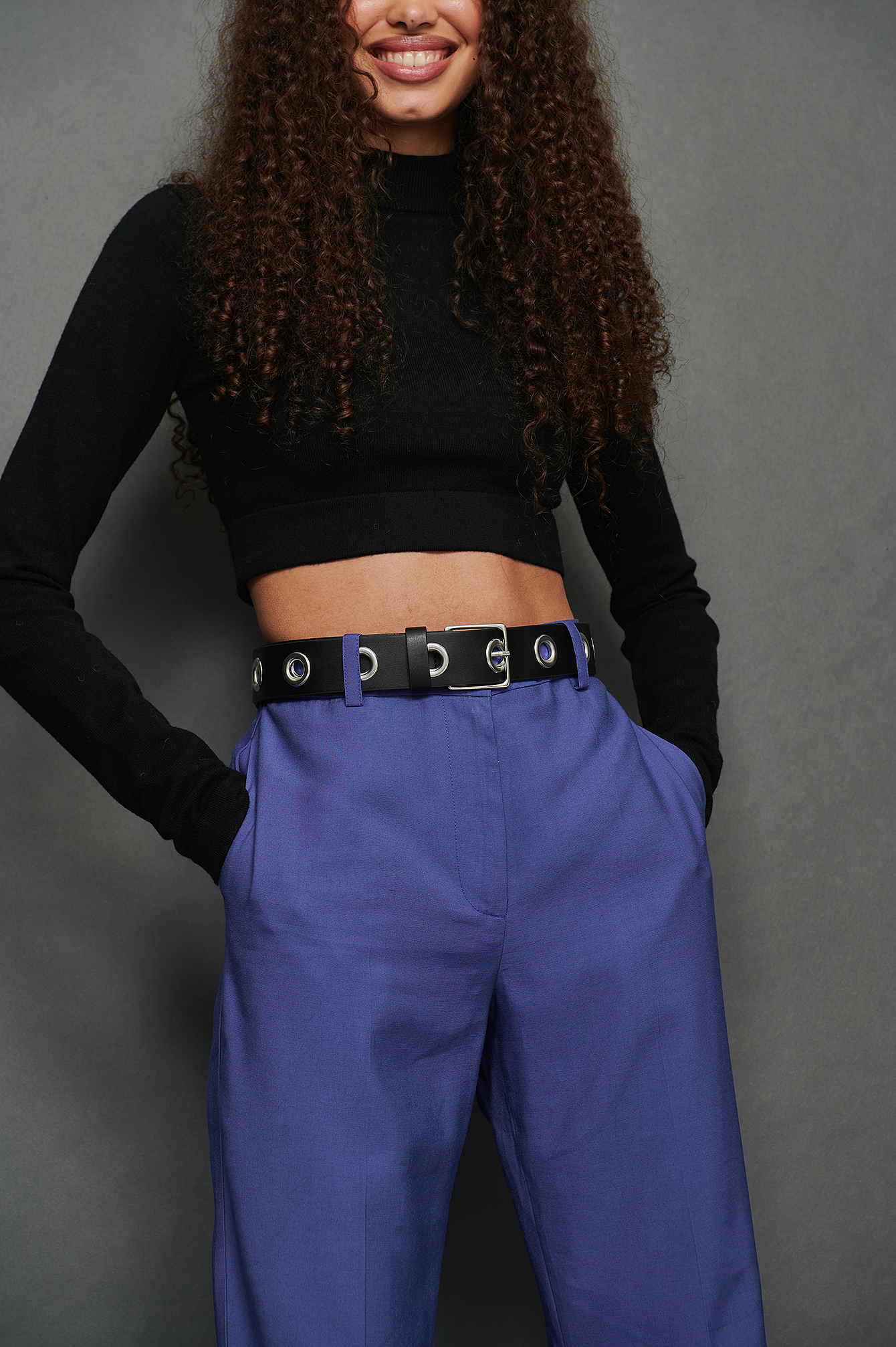 Big Eyelet Belt Black | NA-KD