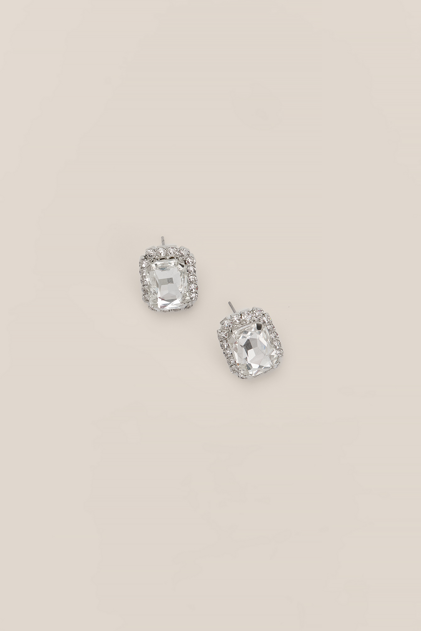 Big Stone Earrings Silver | na-kd.com