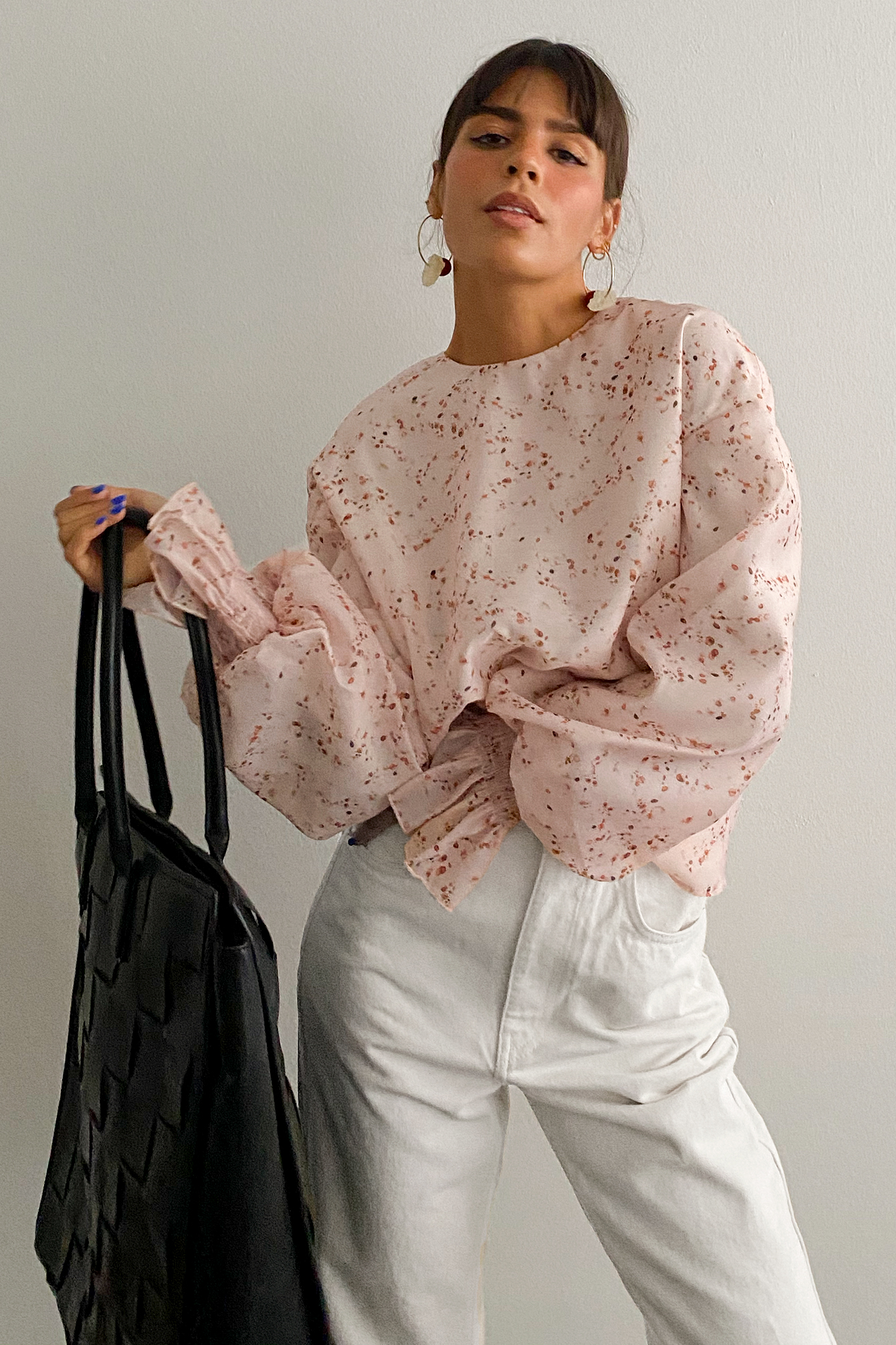 Drawstring Open Back Blouse Pink | NA-KD