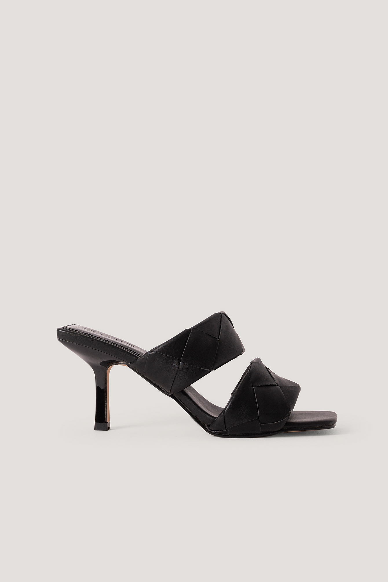Braided Double Strap Mule Black | NA-KD