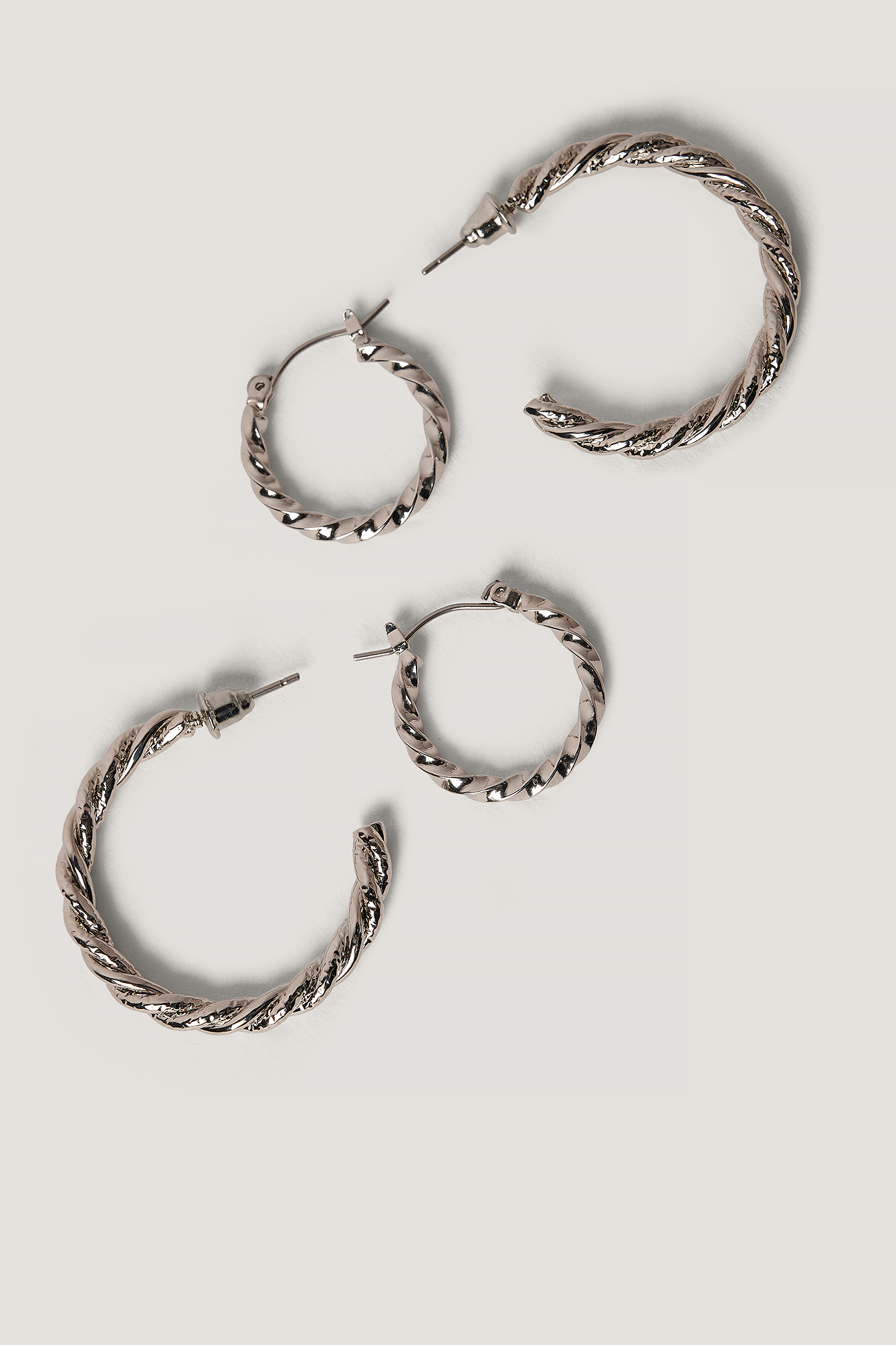Braided Earrings Set Silver | na-kd.com