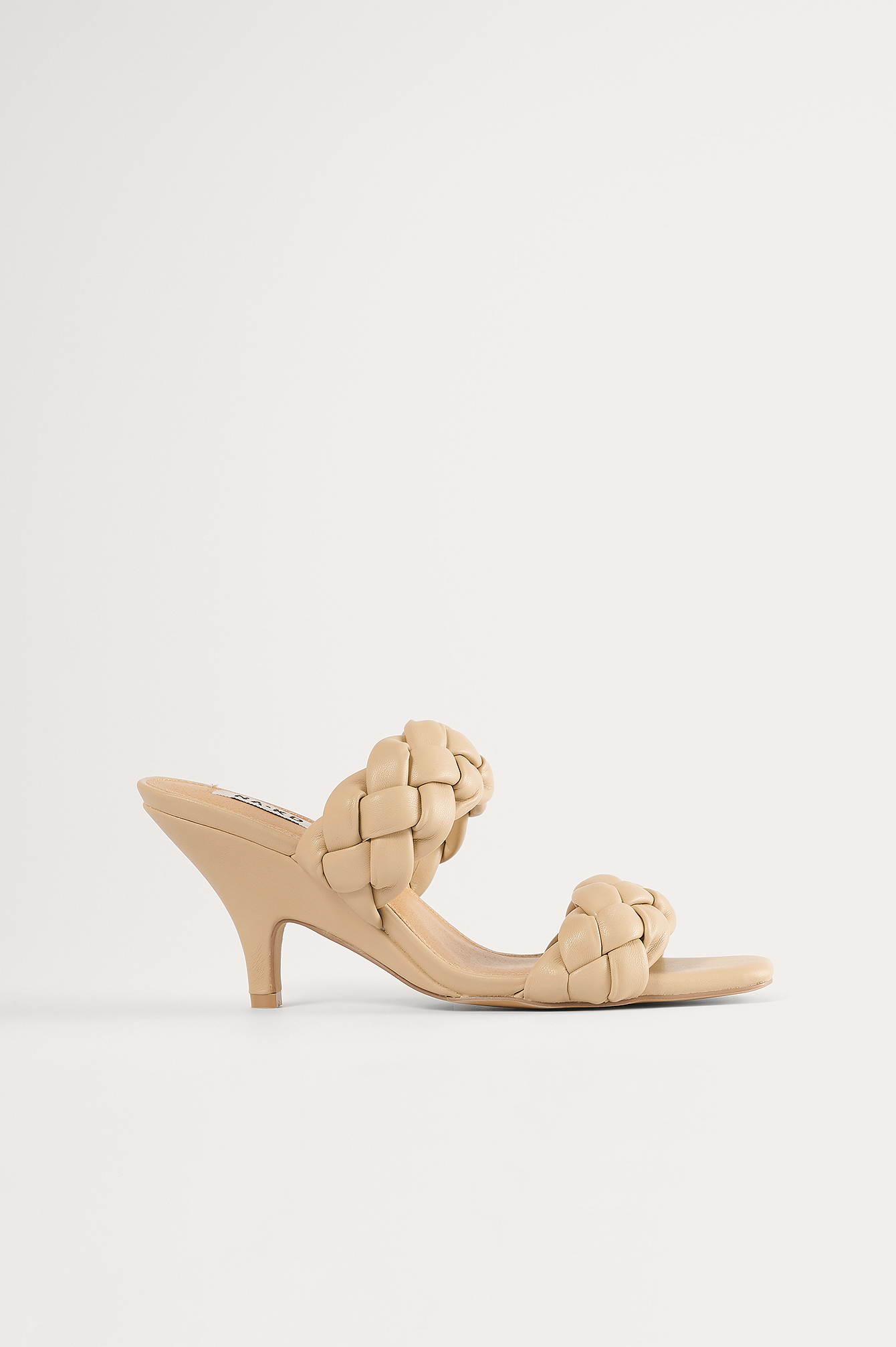 Braided Wedge Mules Beige | NA-KD