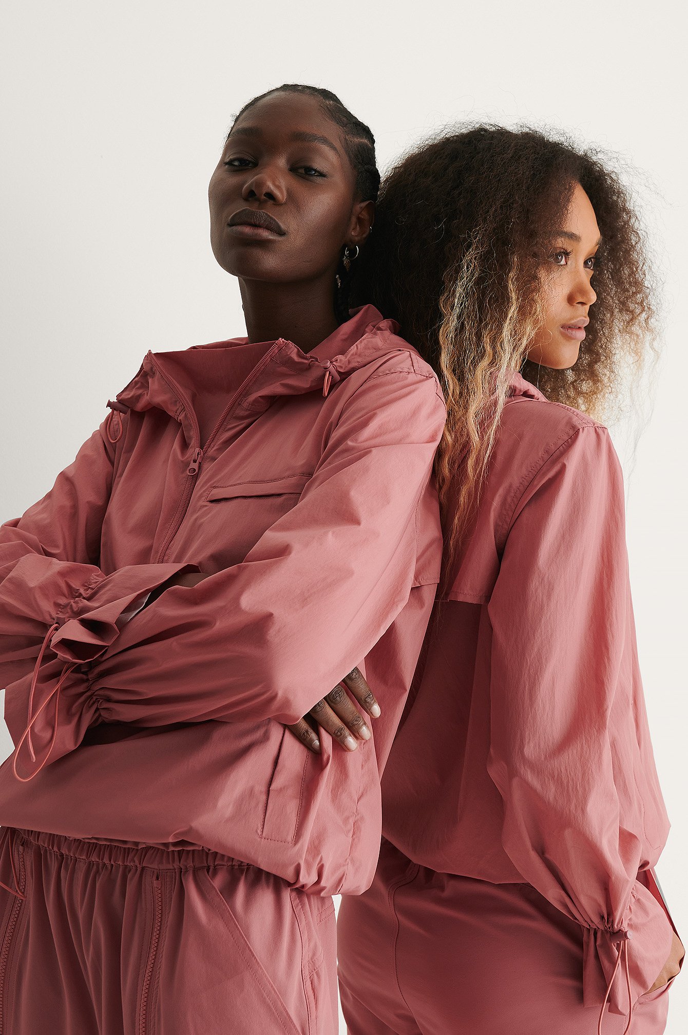 Half Zip-up Jacket Pink | NA-KD