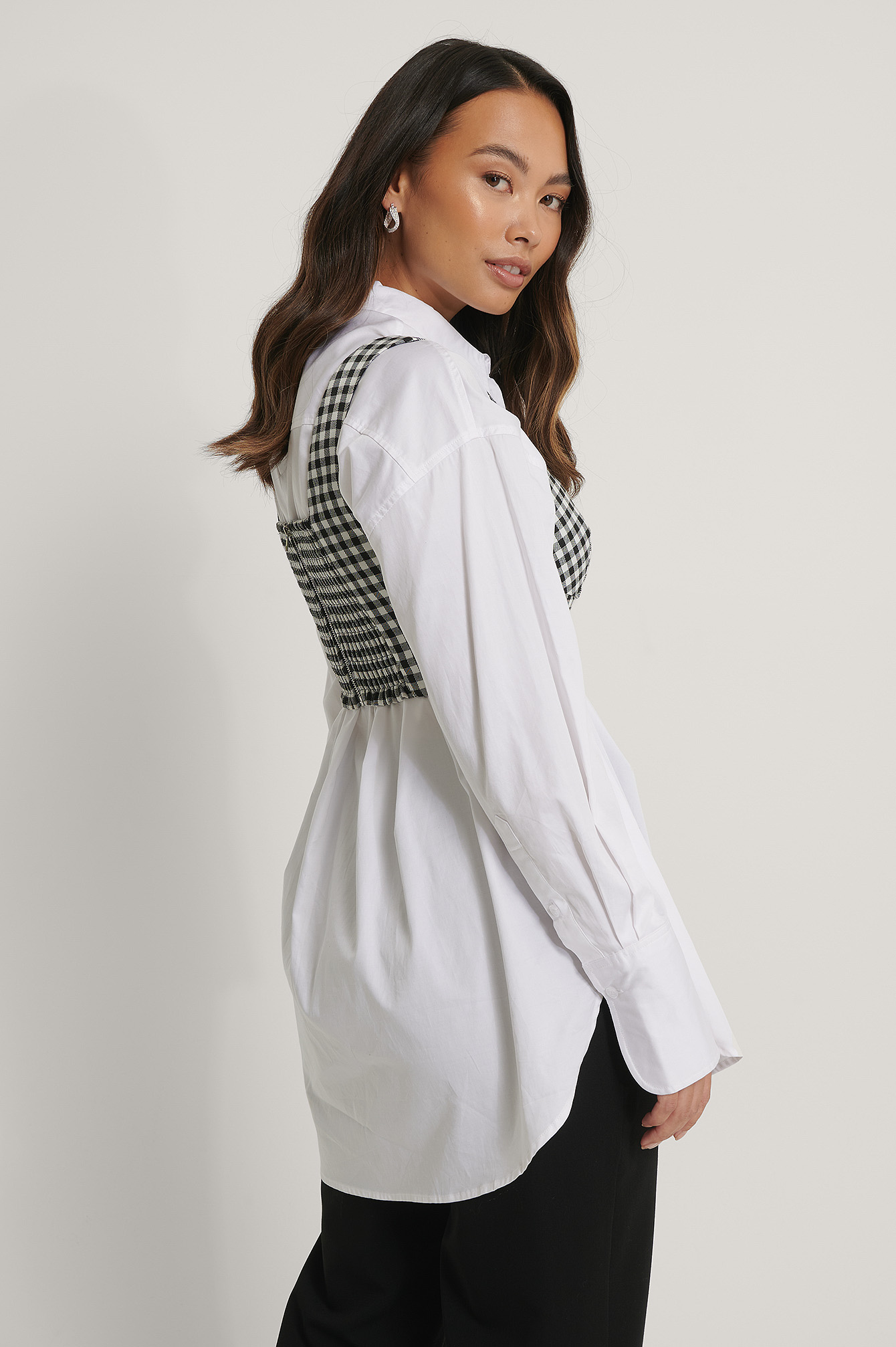 Check Tailored Cropped Top Checkered | na-kd.com