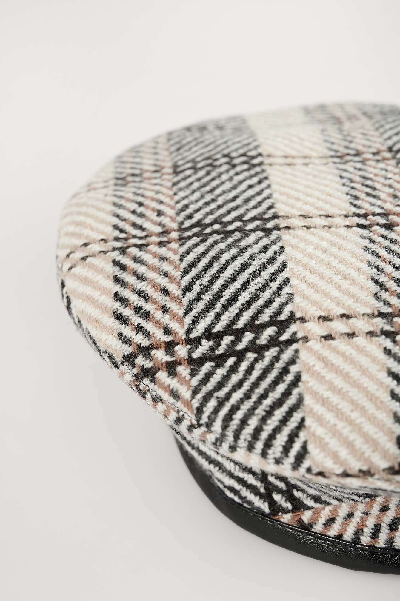 Checkered Beret Hat Multicolor | na-kd.com