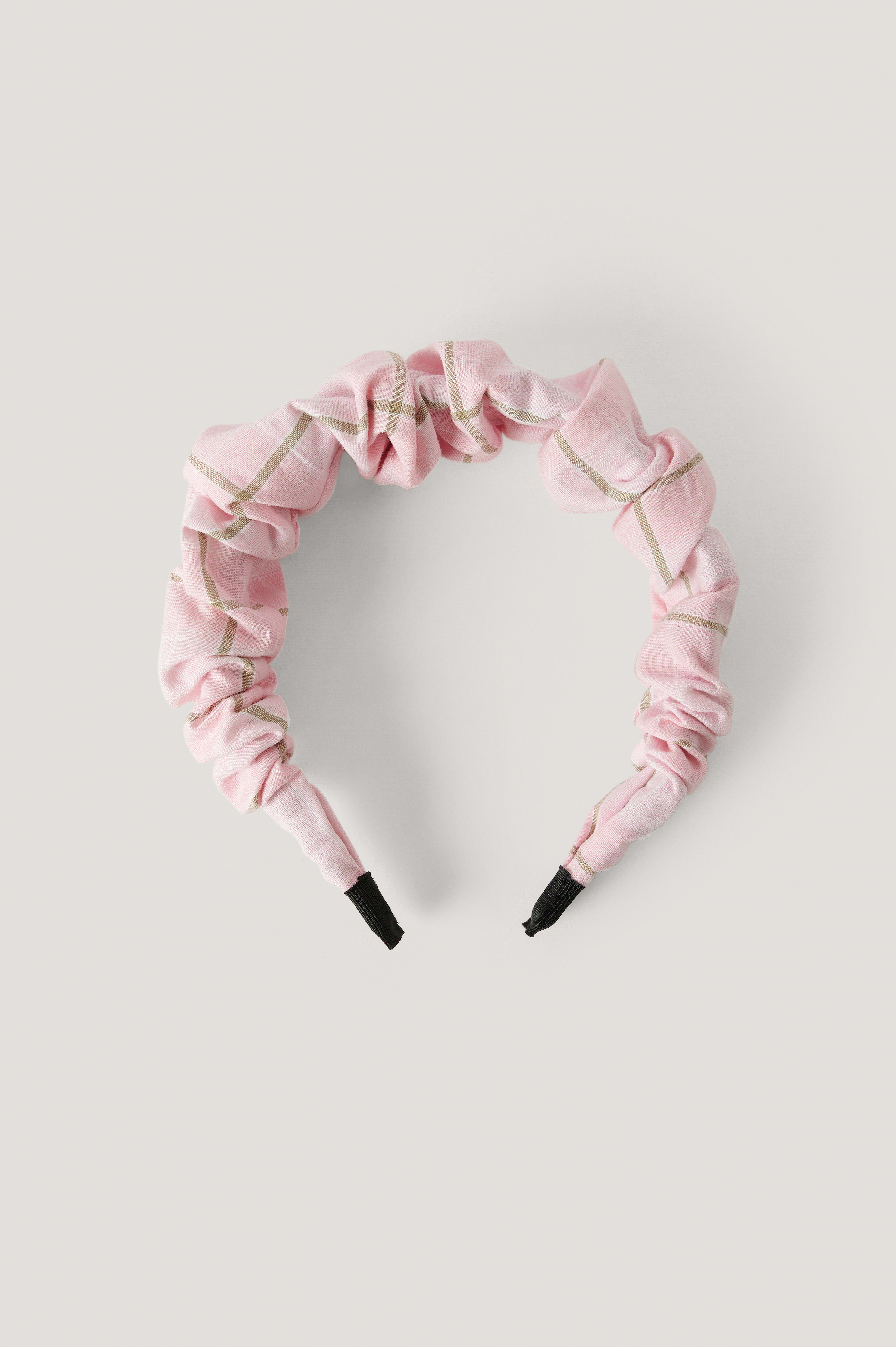 Checkered Ruffled Hair Hoop Pink | na-kd.com