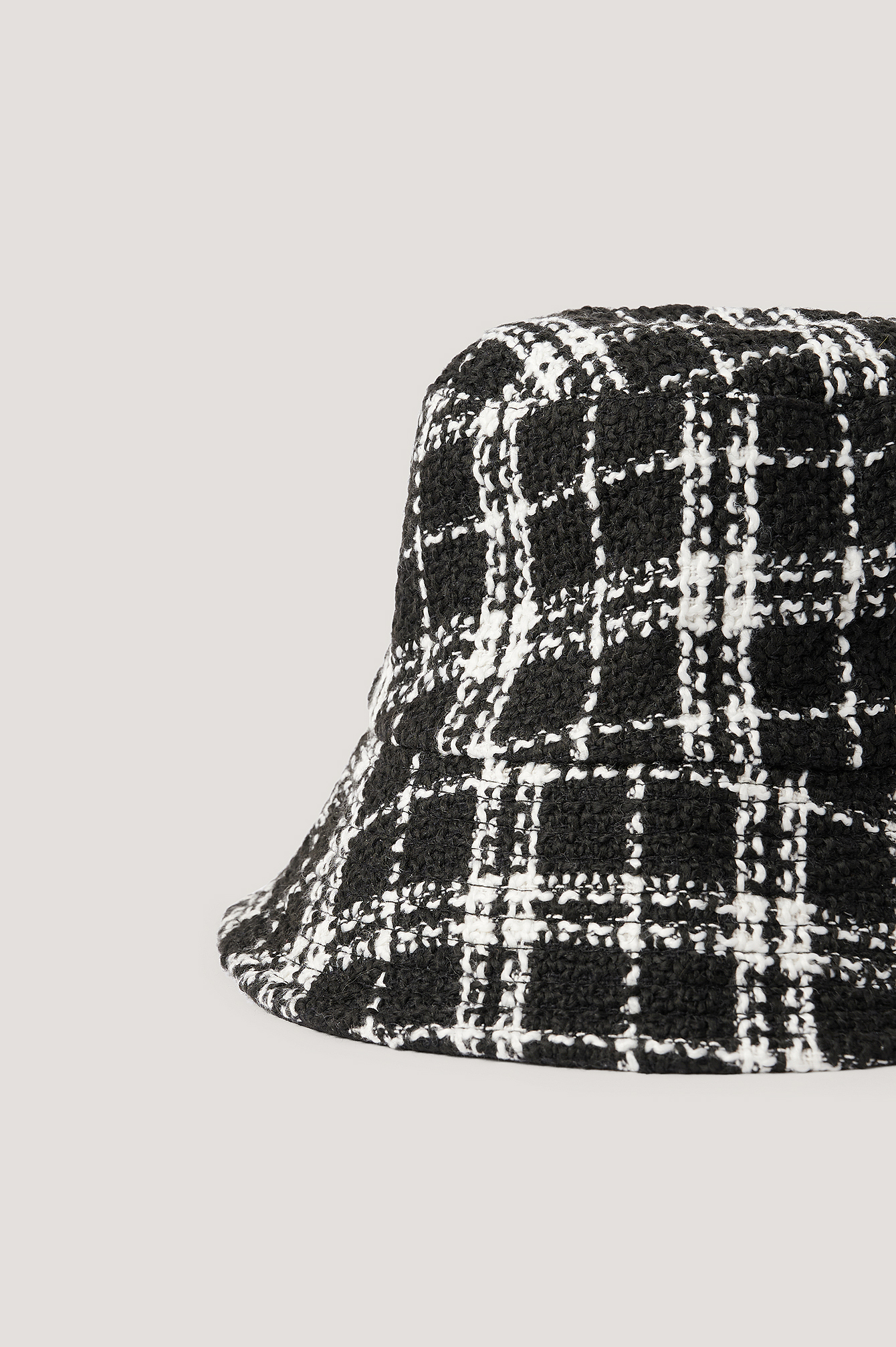 Checkered Tweed Bucket Hat Multicolor | na-kd.com