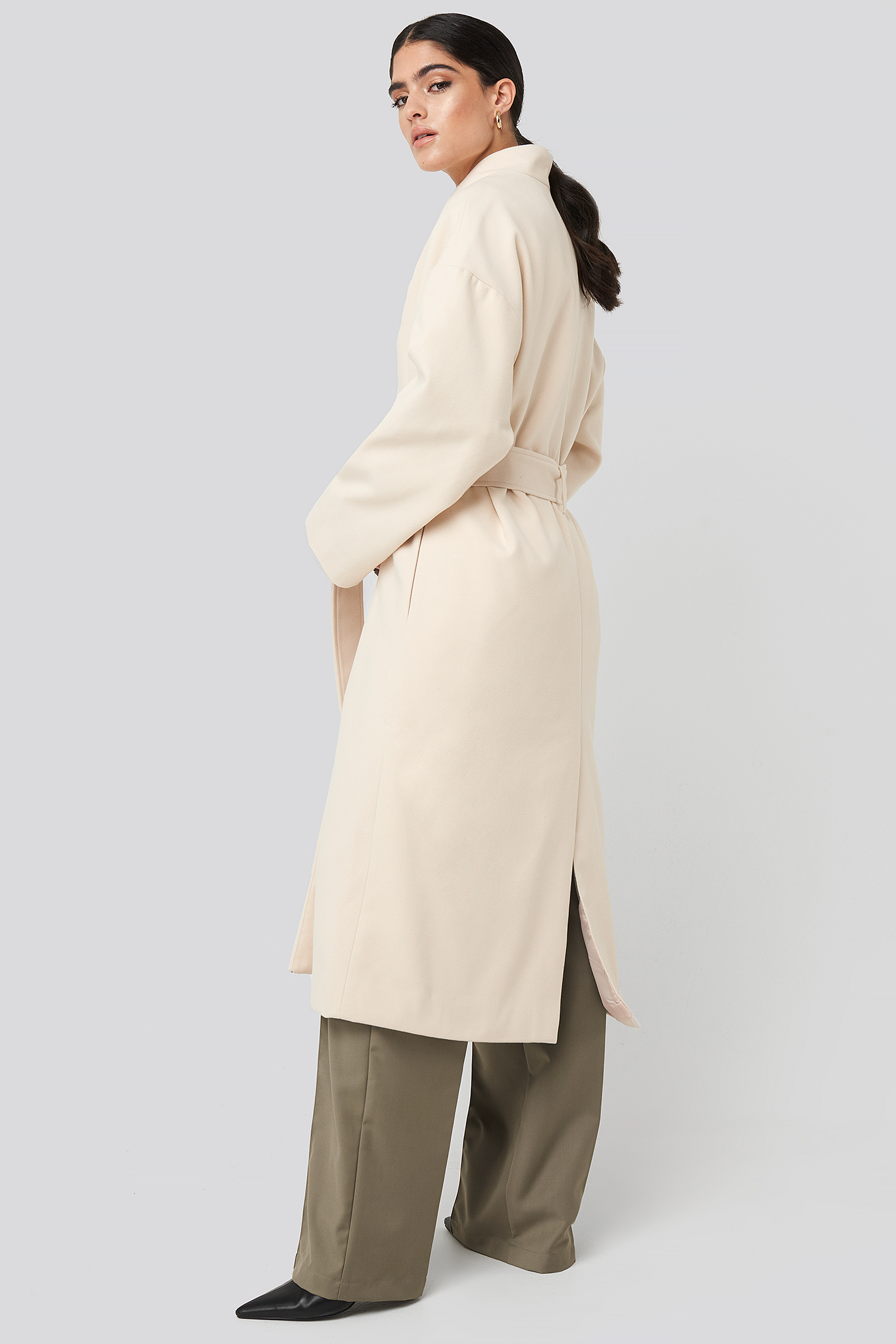 Classic Long Coat Weiß | na-kd.com