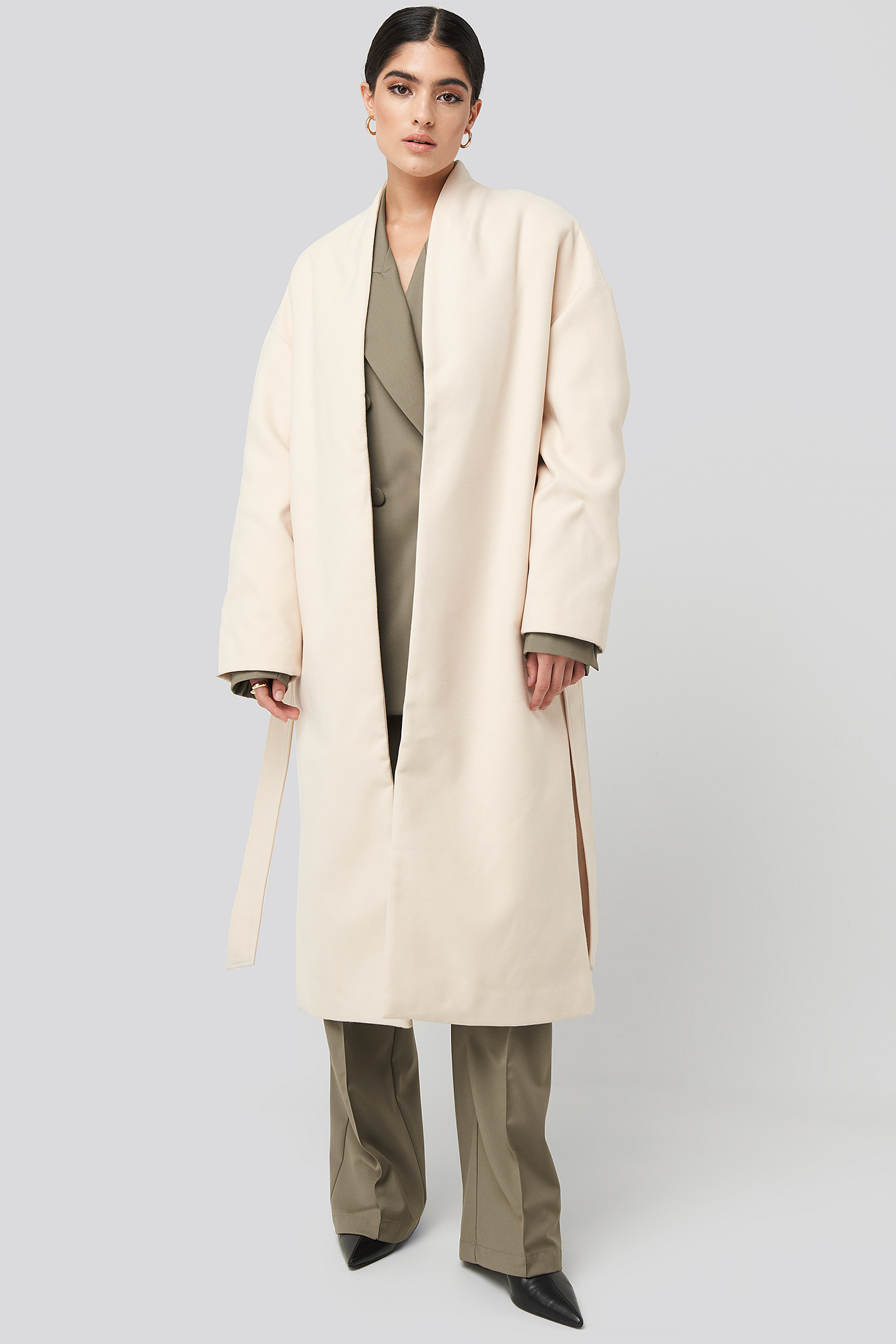 Classic Long Coat Weiß | na-kd.com