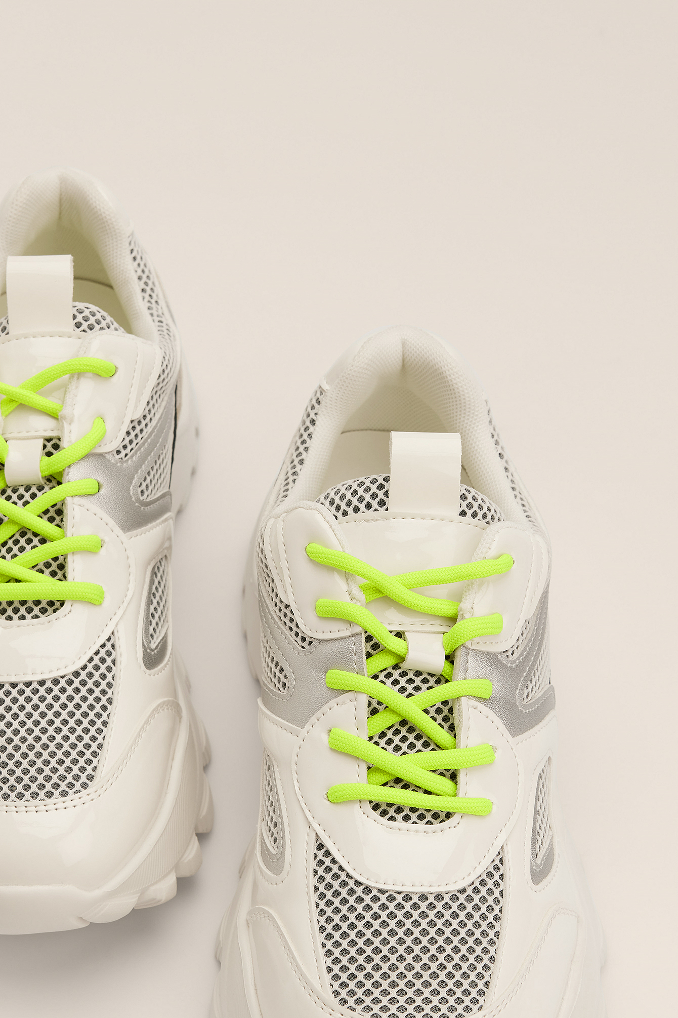 Colored Laces Big Mesh Trainers Multicolor | na-kd.com