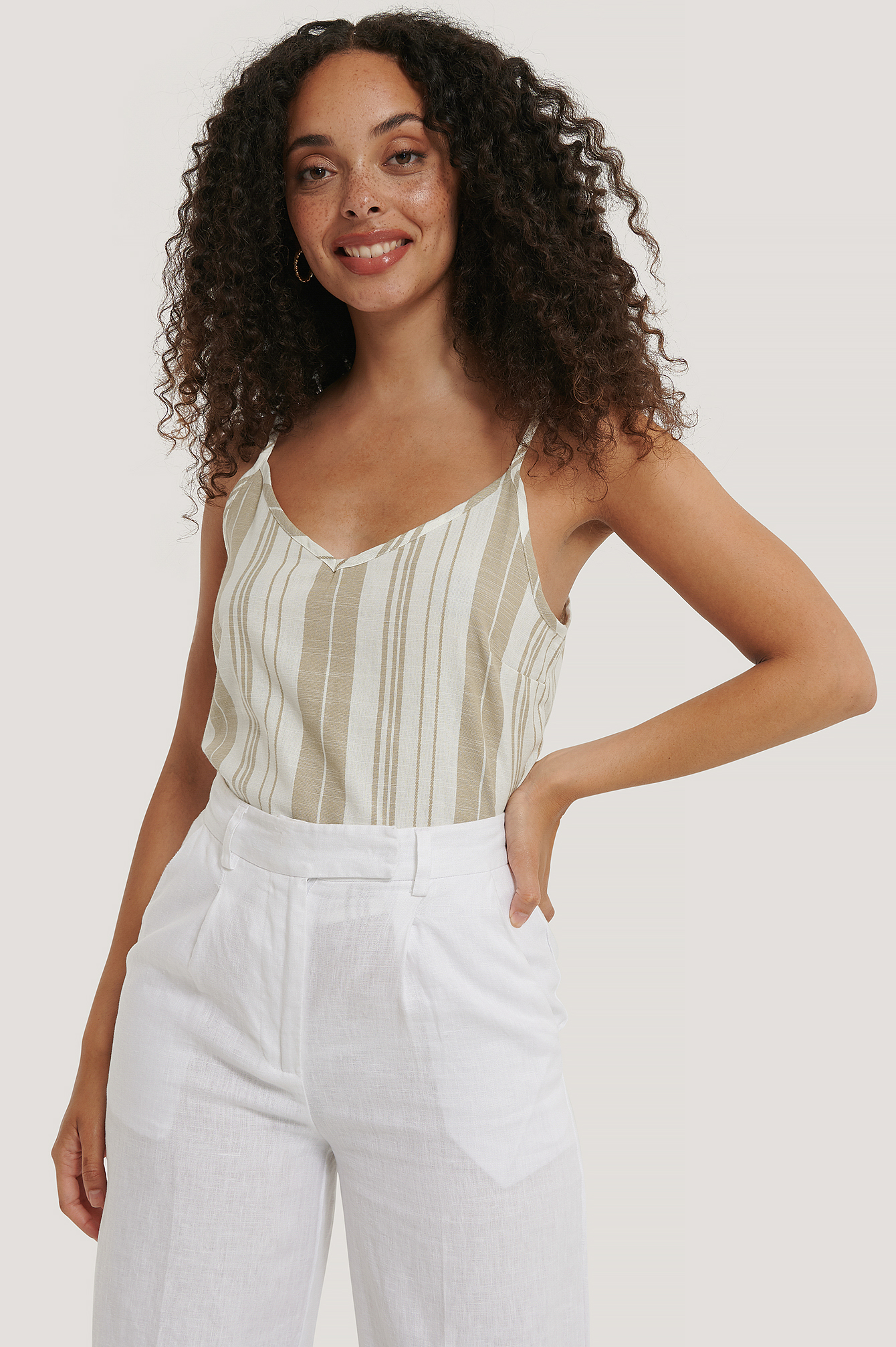 Cotton Striped Singlet Stripe | NA-KD