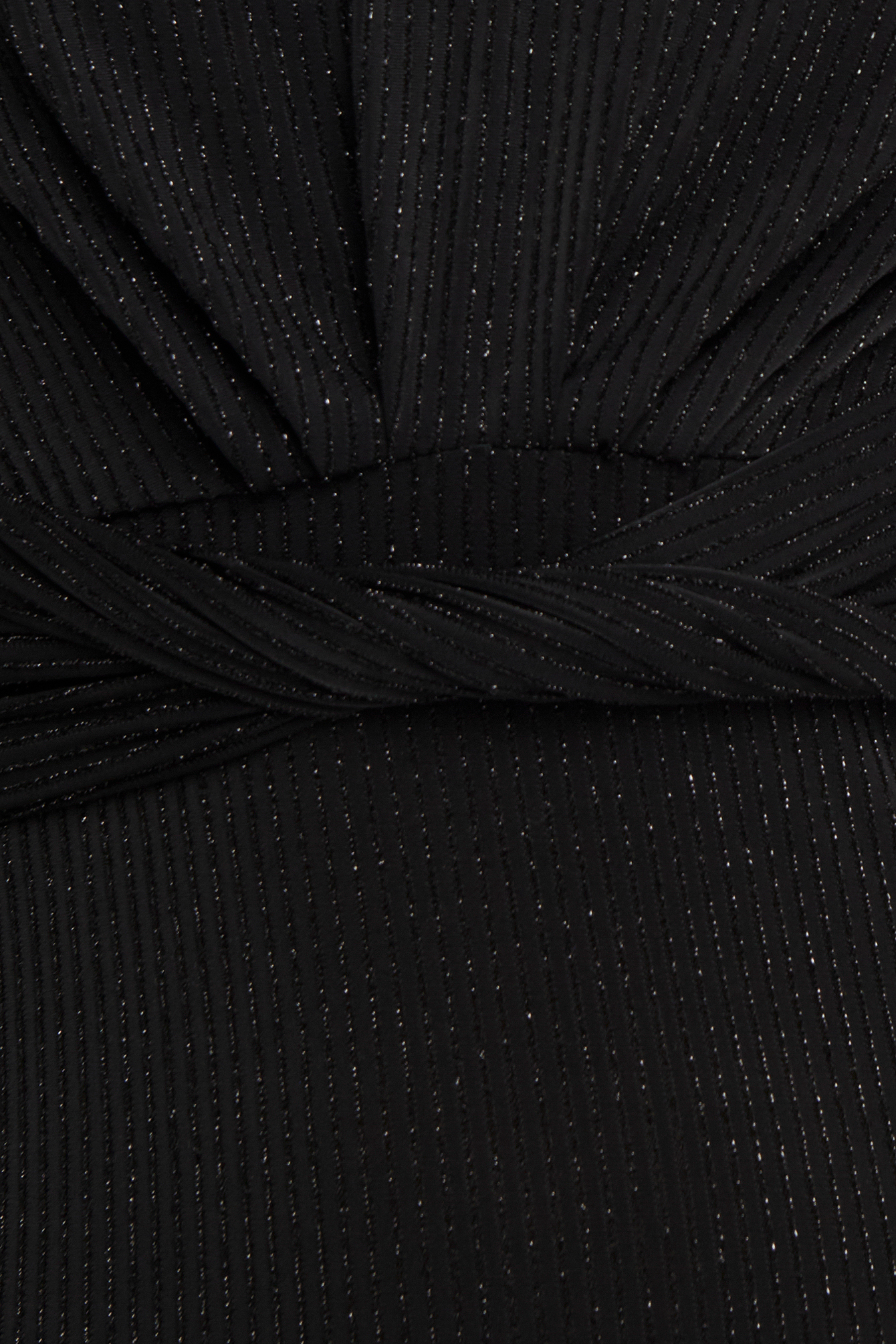 Deep V Knot Glittery Dress Schwarz | na-kd.com