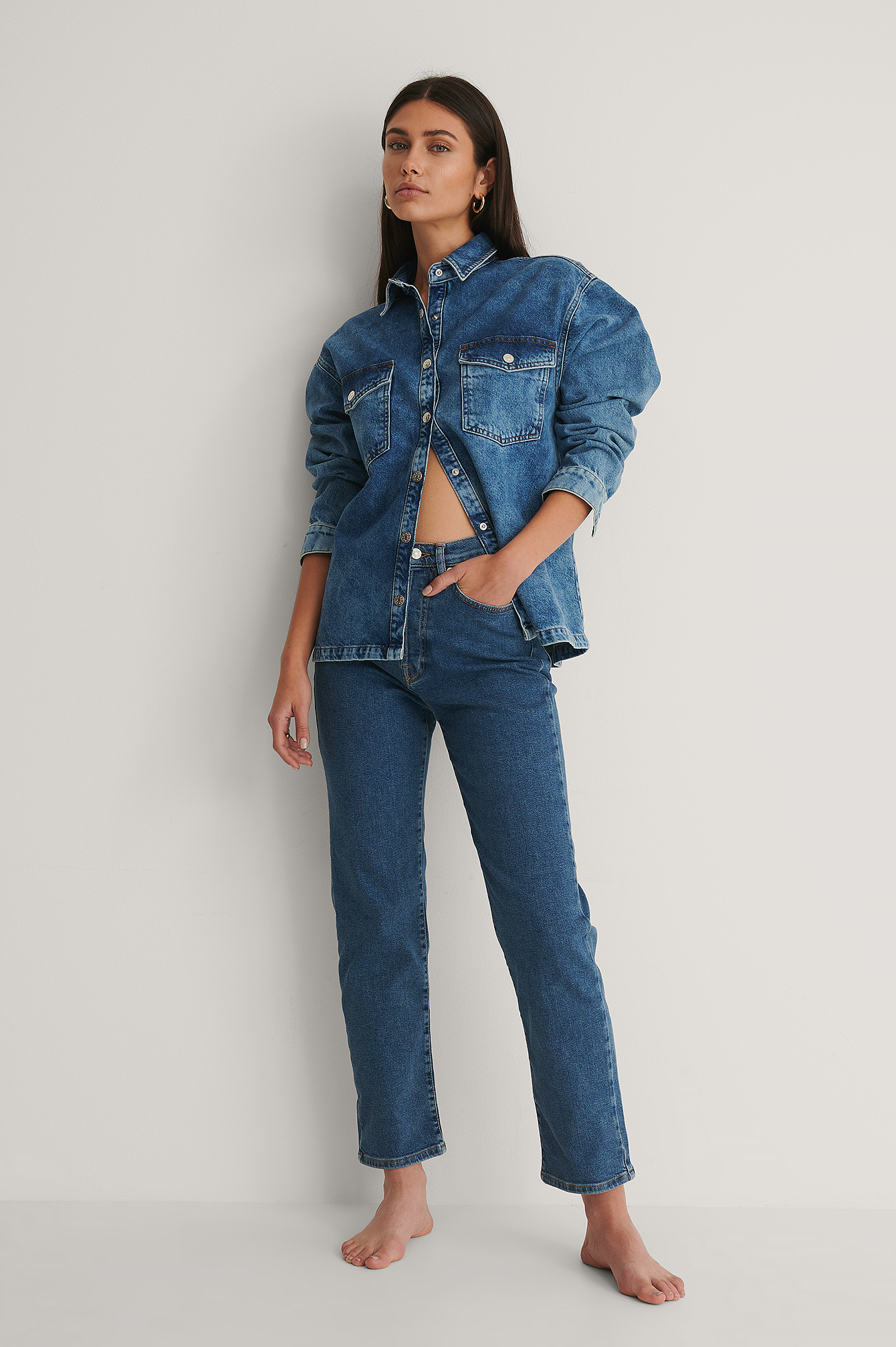 Denim Overshirt Blue | NA-KD