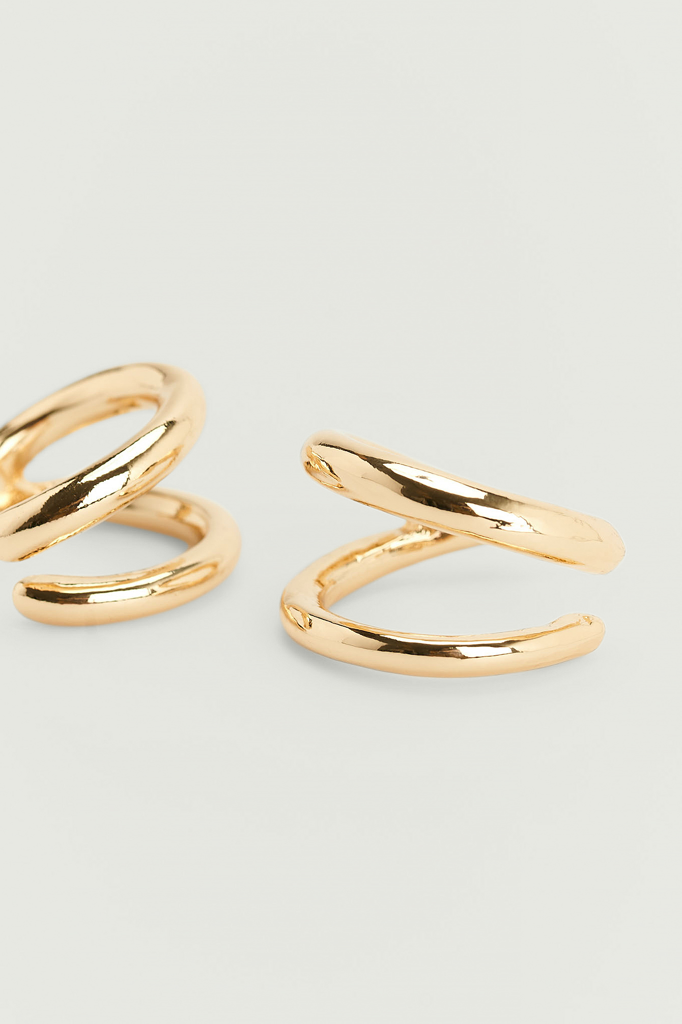 Double Chunky Hoops Gold | na-kd.com