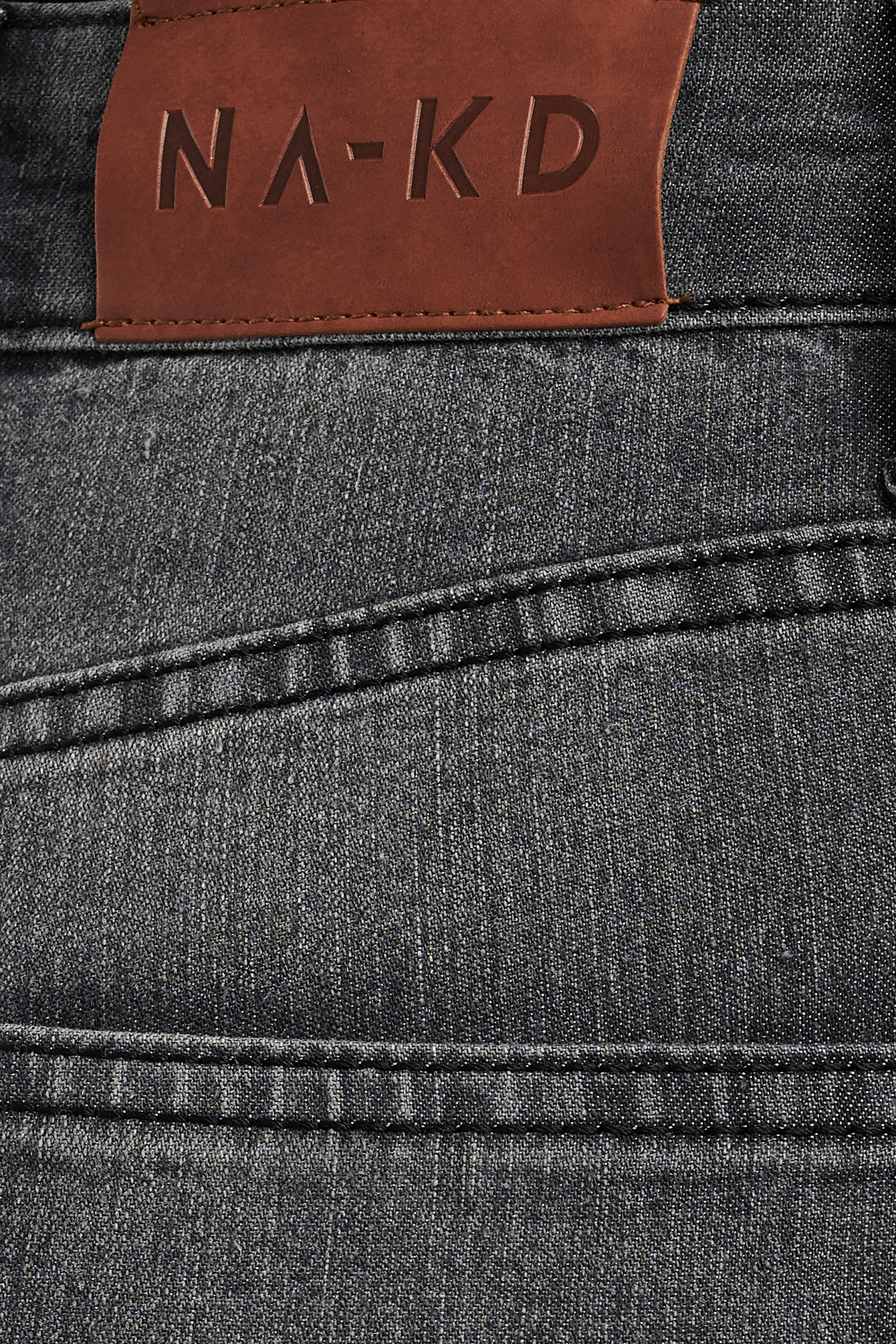 Fake Pocket Skinny Jeans Grey | na-kd.com