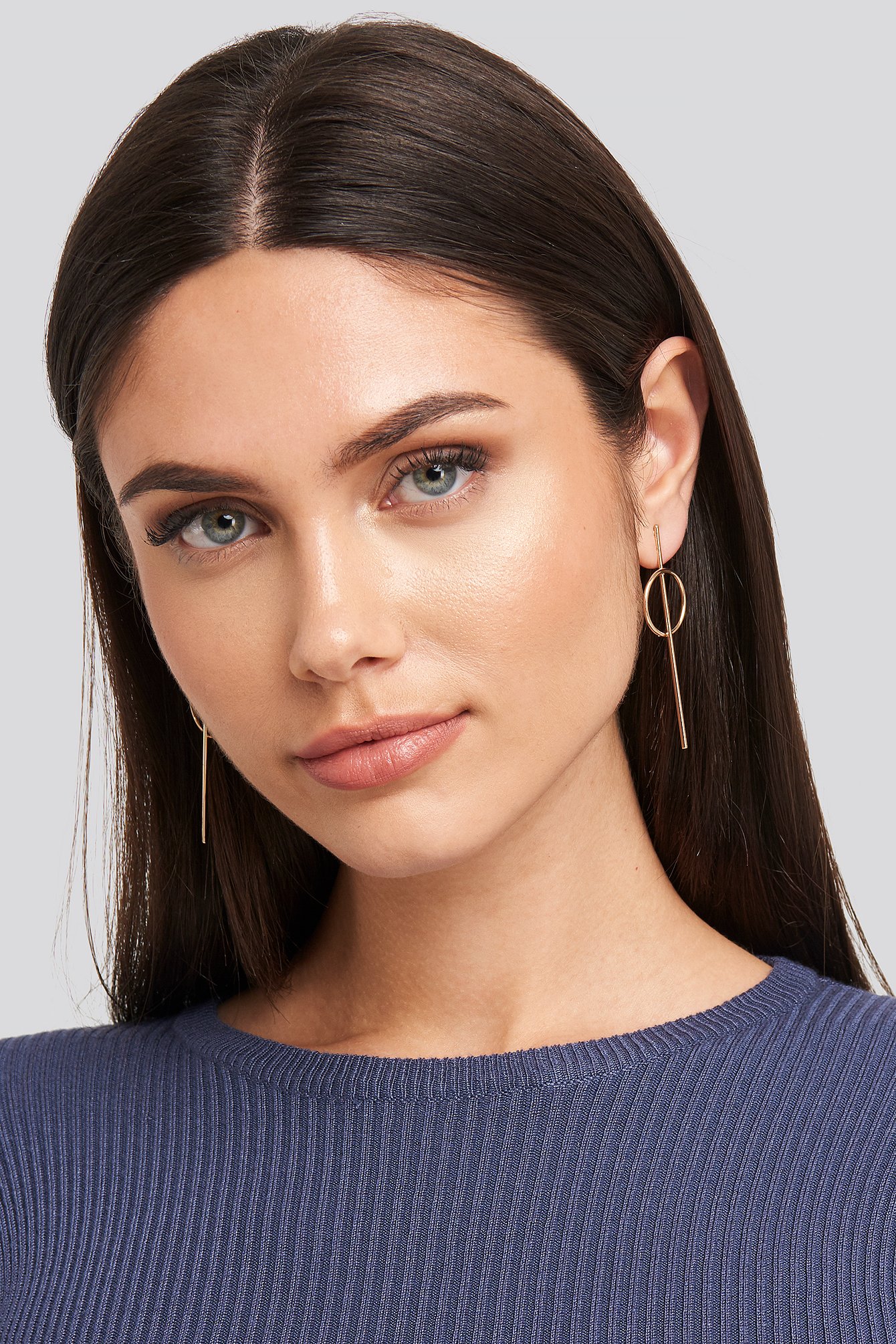 Fine Bar Ring Earrings Gold | NA-KD