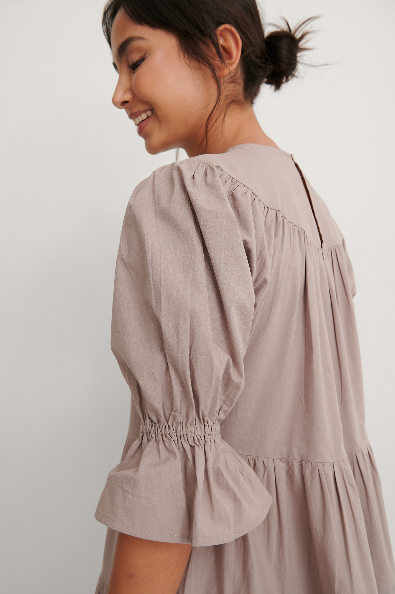 Gather Panel Detail Dress Purple | na-kd.com