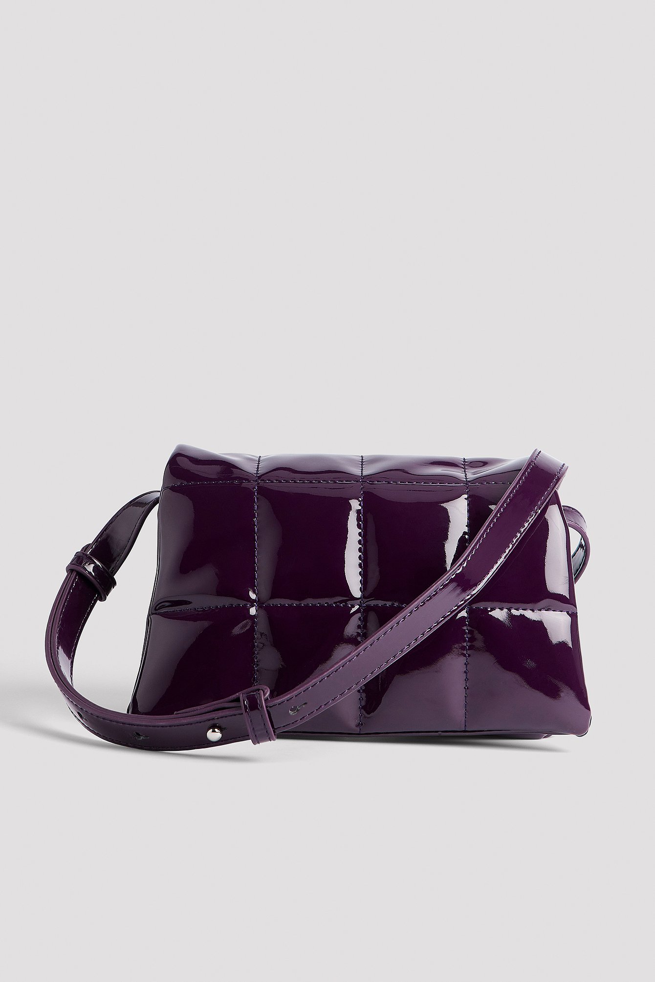 Glossy Patent Quilted Bag Purple | NA-KD