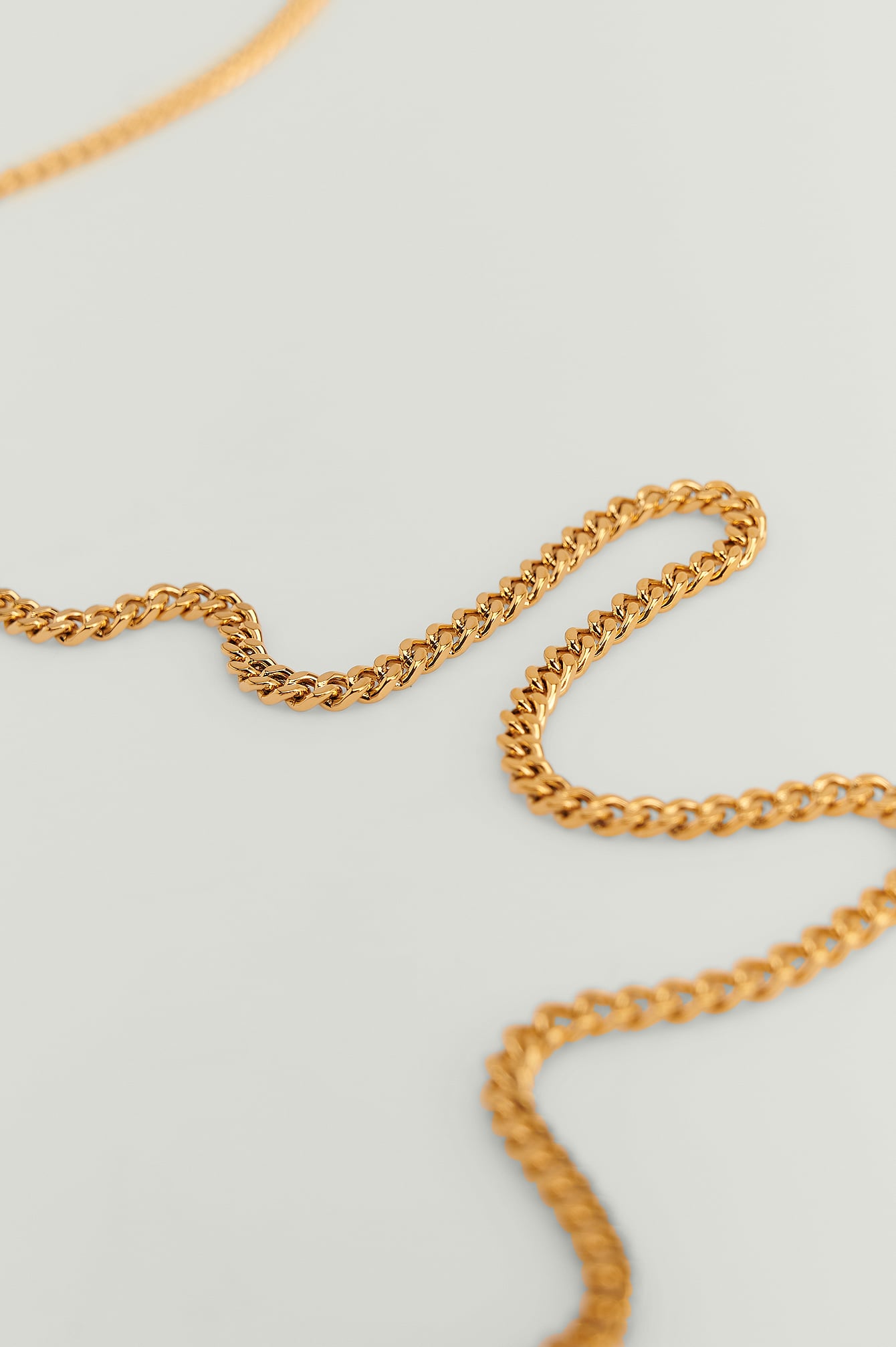 Recycled Gold Plated Chain Necklace Gold | na-kd.com