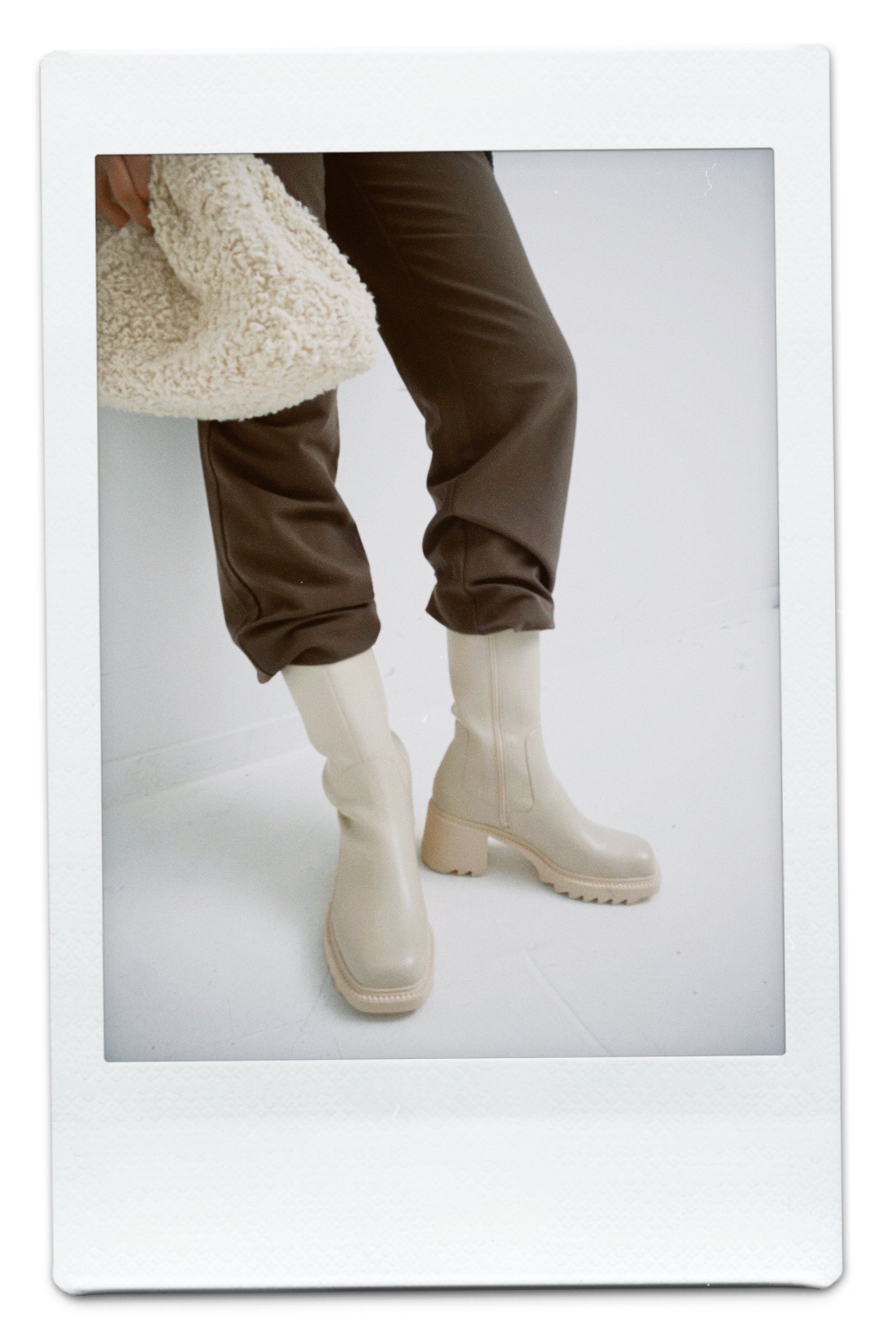 Leather Profile Chelsea Boots Beige | na-kd.com