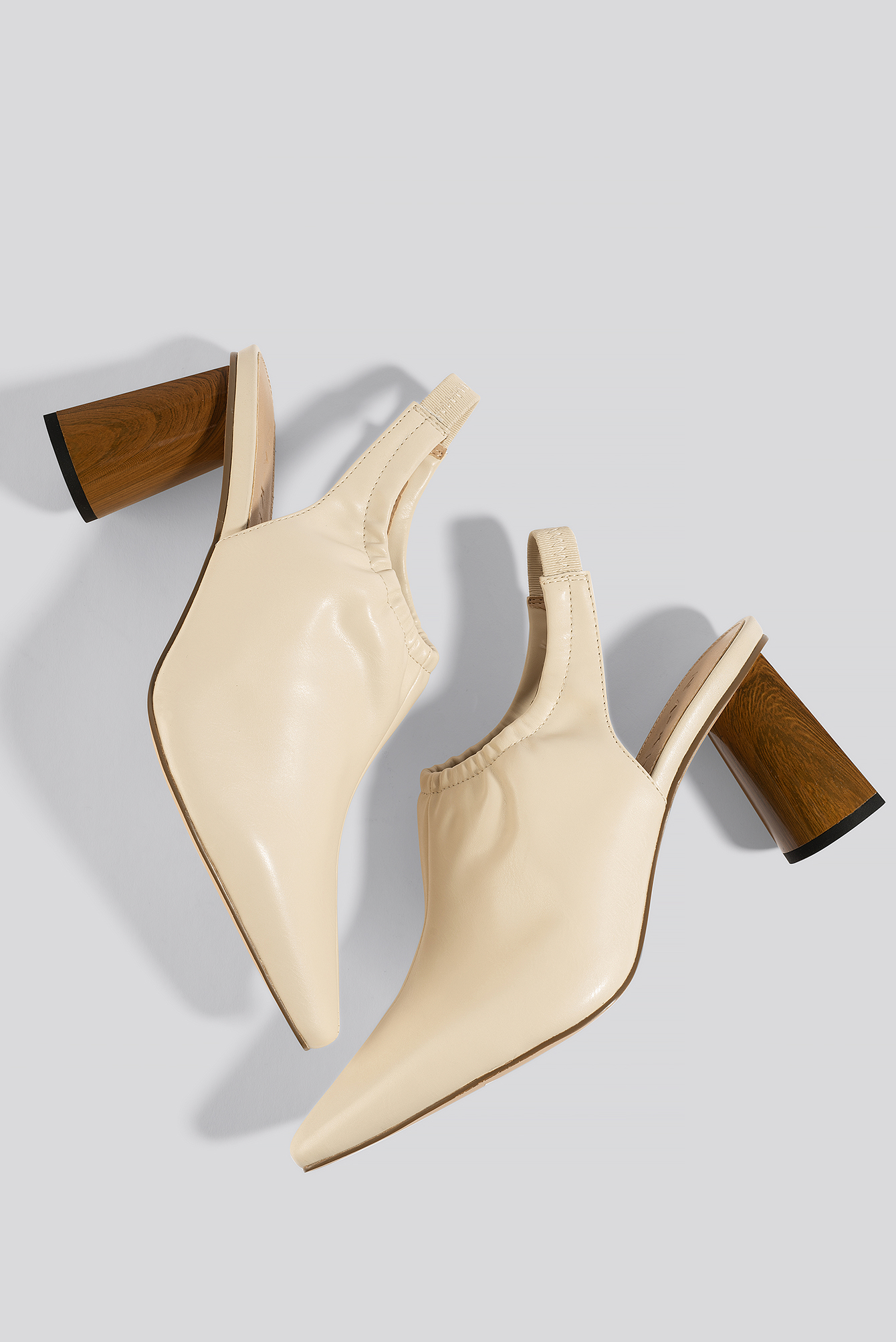 High Vamp Slingback Pumps Beige | na-kd.com