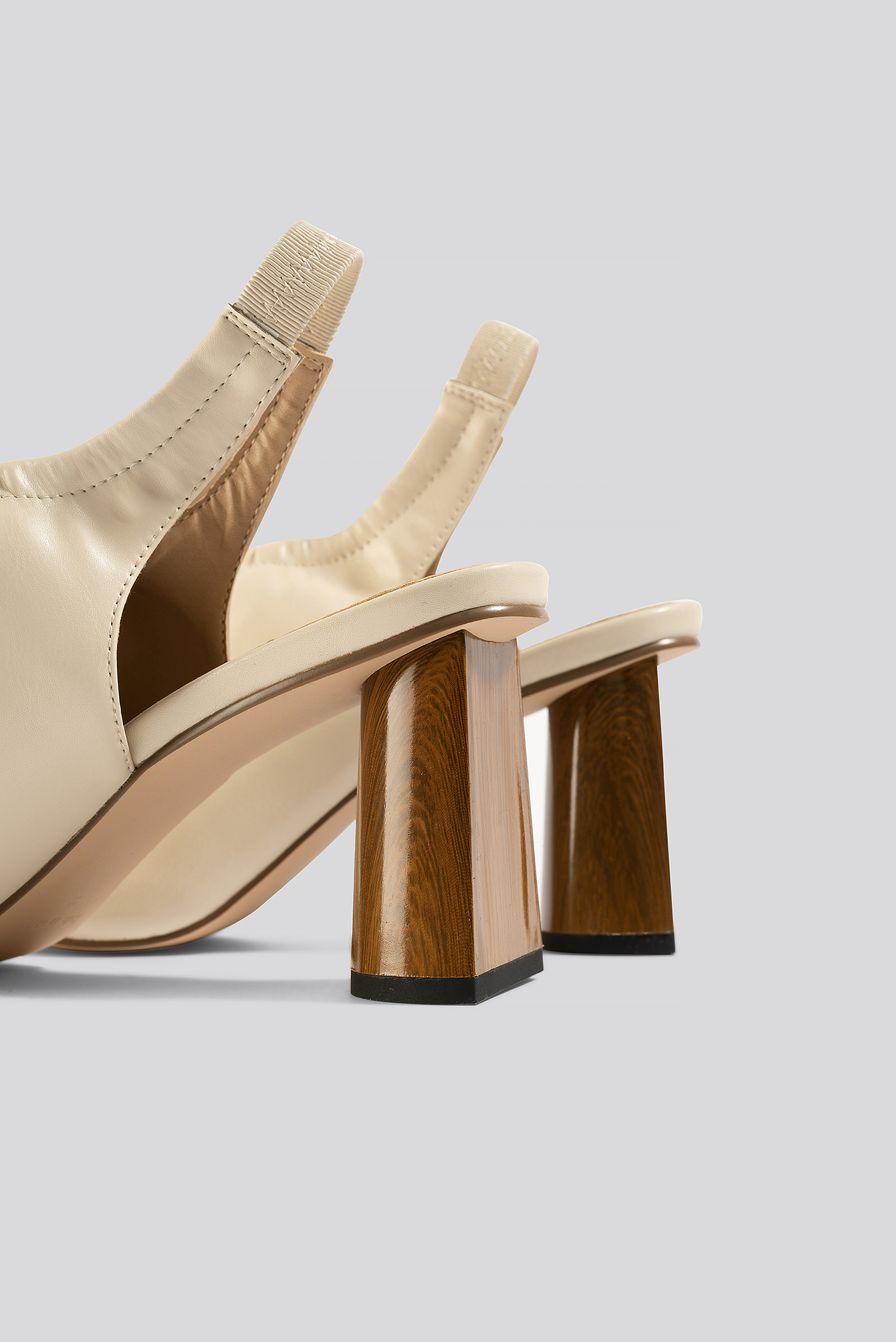 High Vamp Slingback Pumps Beige | na-kd.com