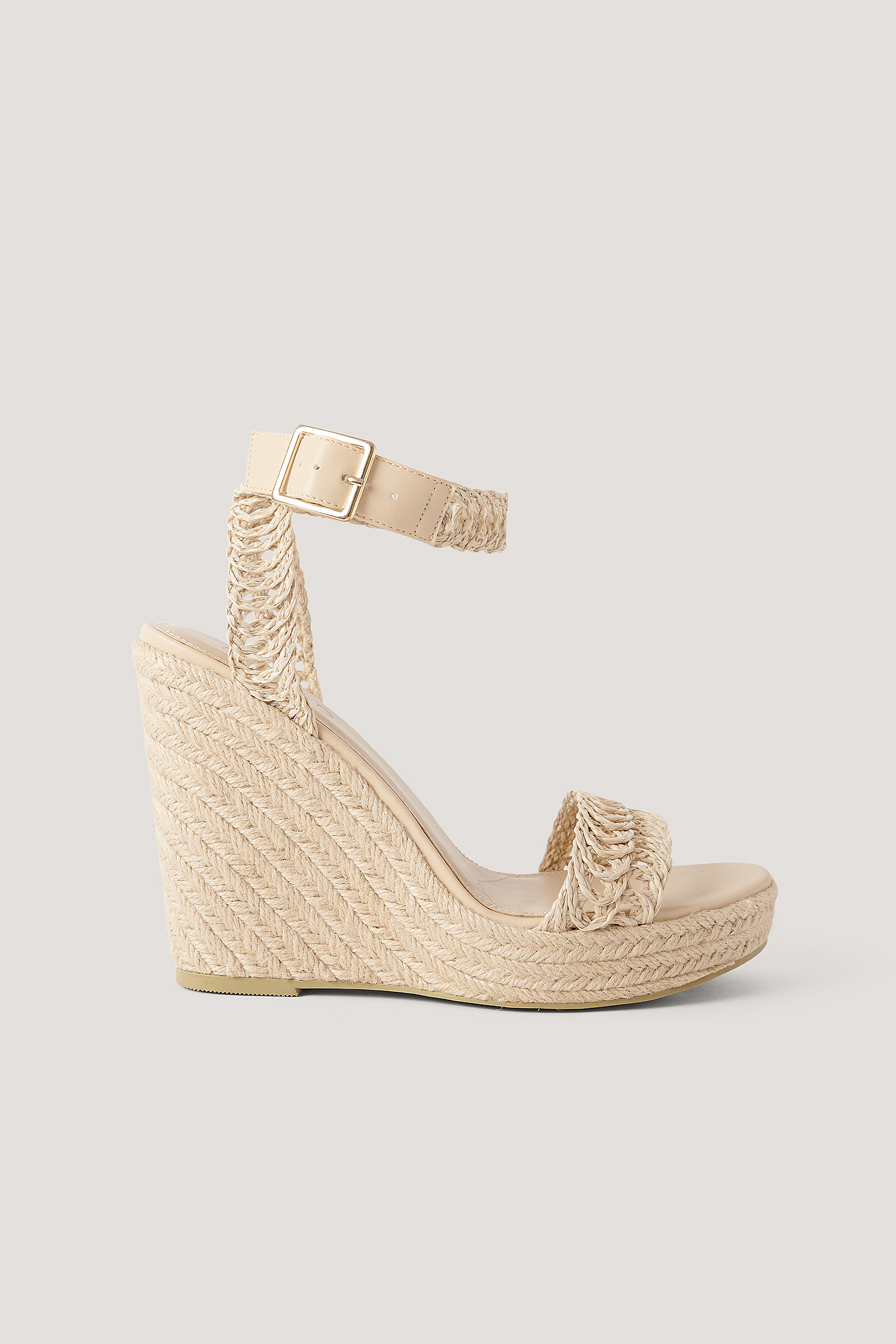 Jute Sole Braided Sandals Beige | NA-KD