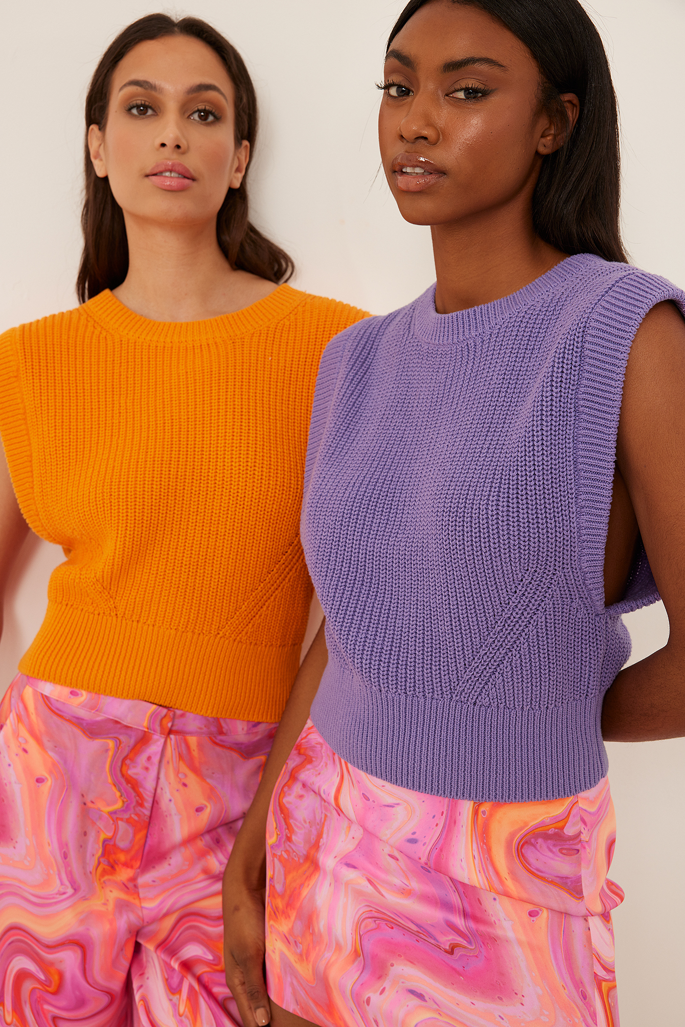Organic High Neck Zipped Knitted Sweater Offwhite | na-kd.com