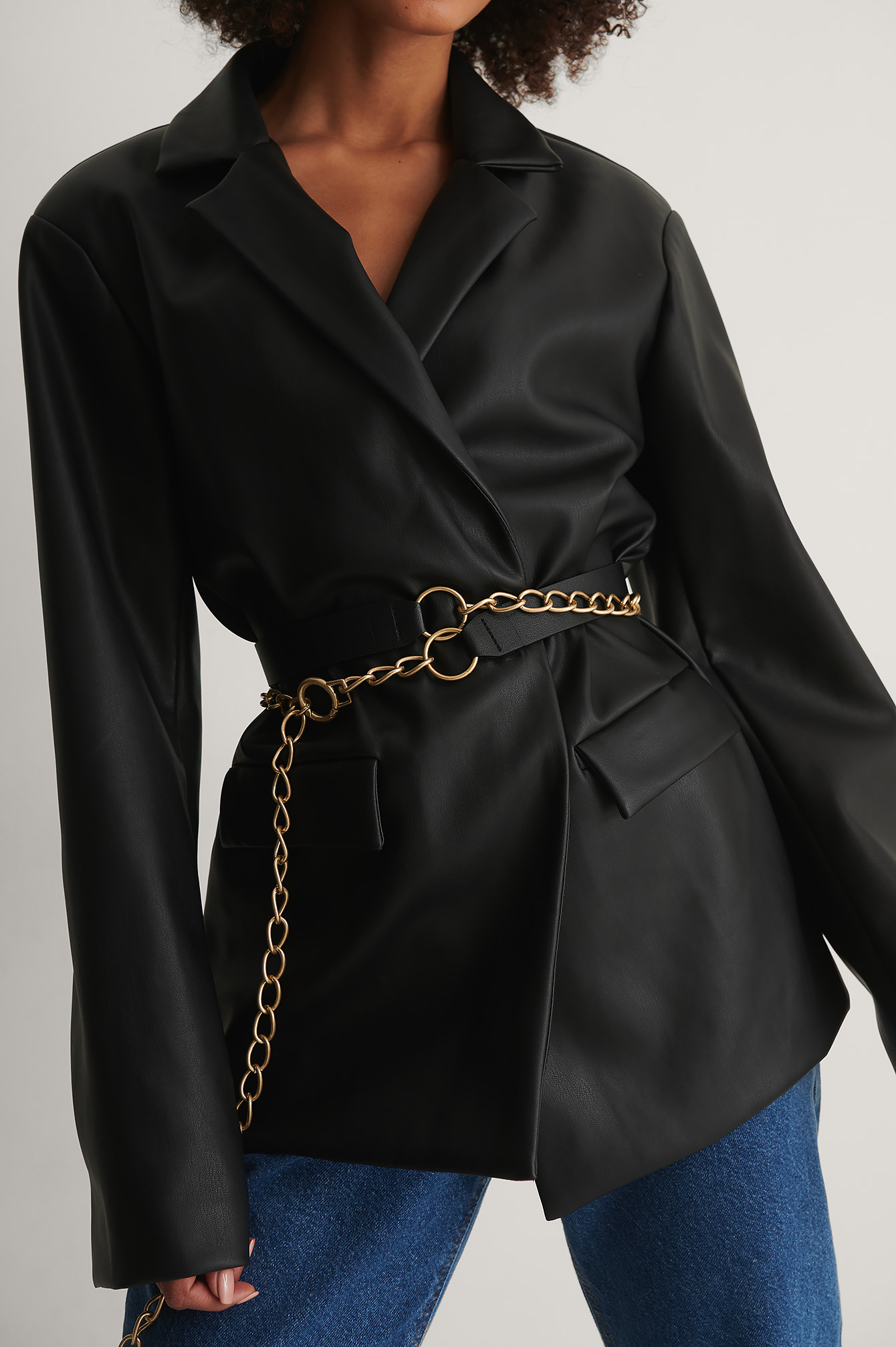 Layered Chain Detail Belt Black | na-kd.com