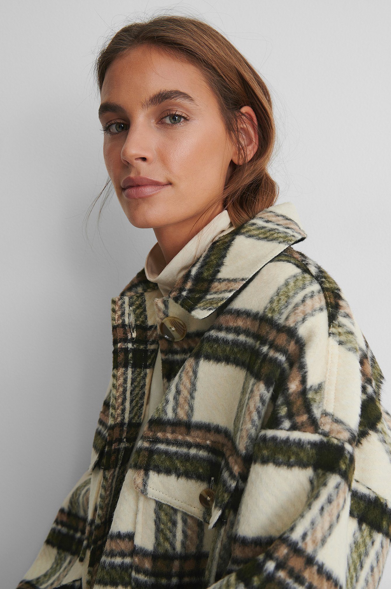 Long Overshirt Checkered | NA-KD