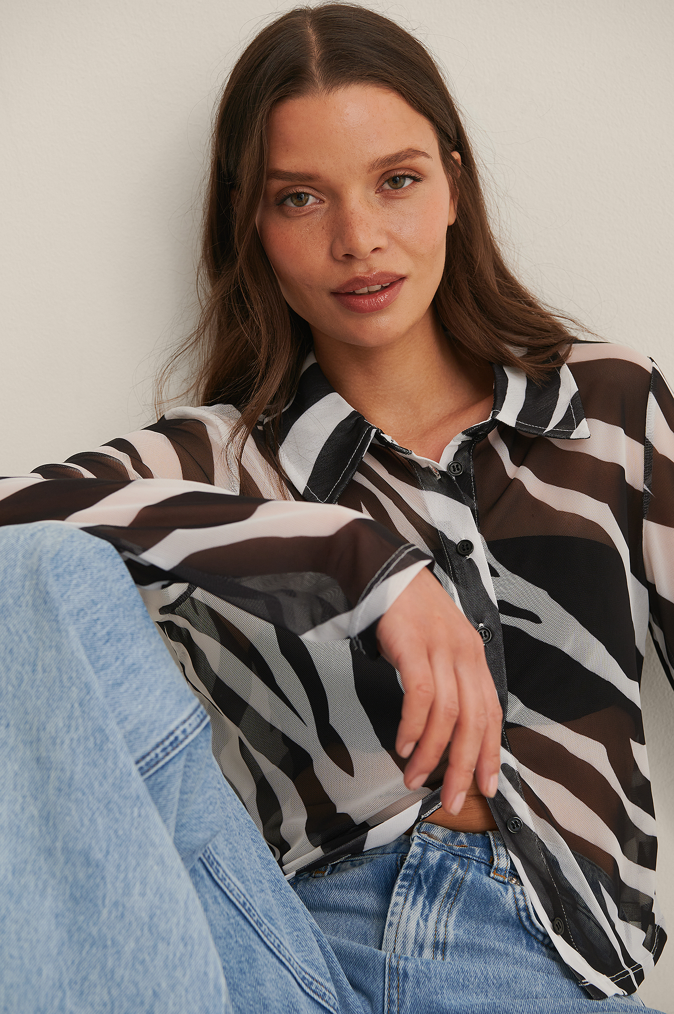 Loose Mesh Shirt Multicolor | NA-KD