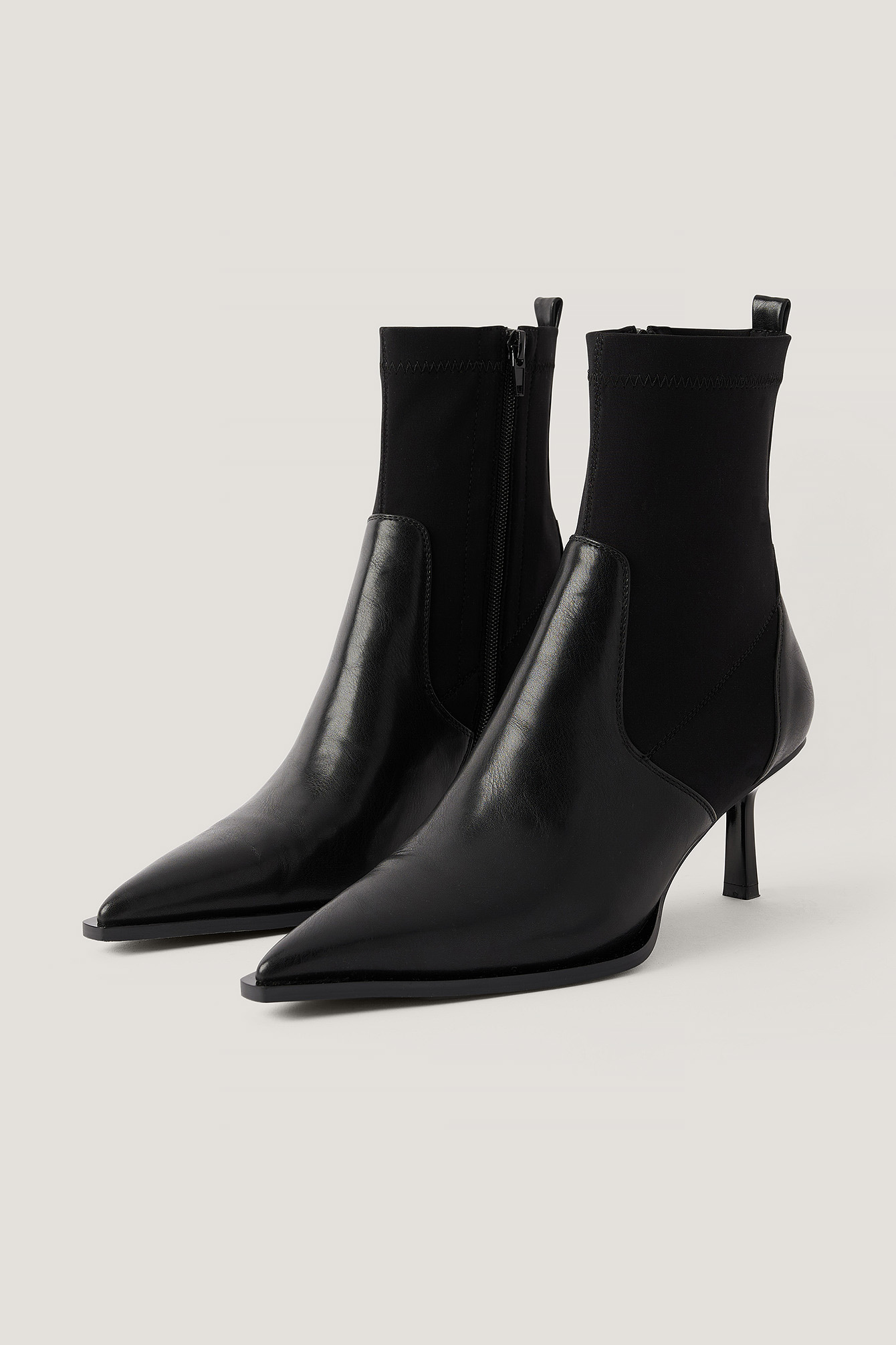 Low Stiletto Welt Detailed Boots Black | na-kd.com