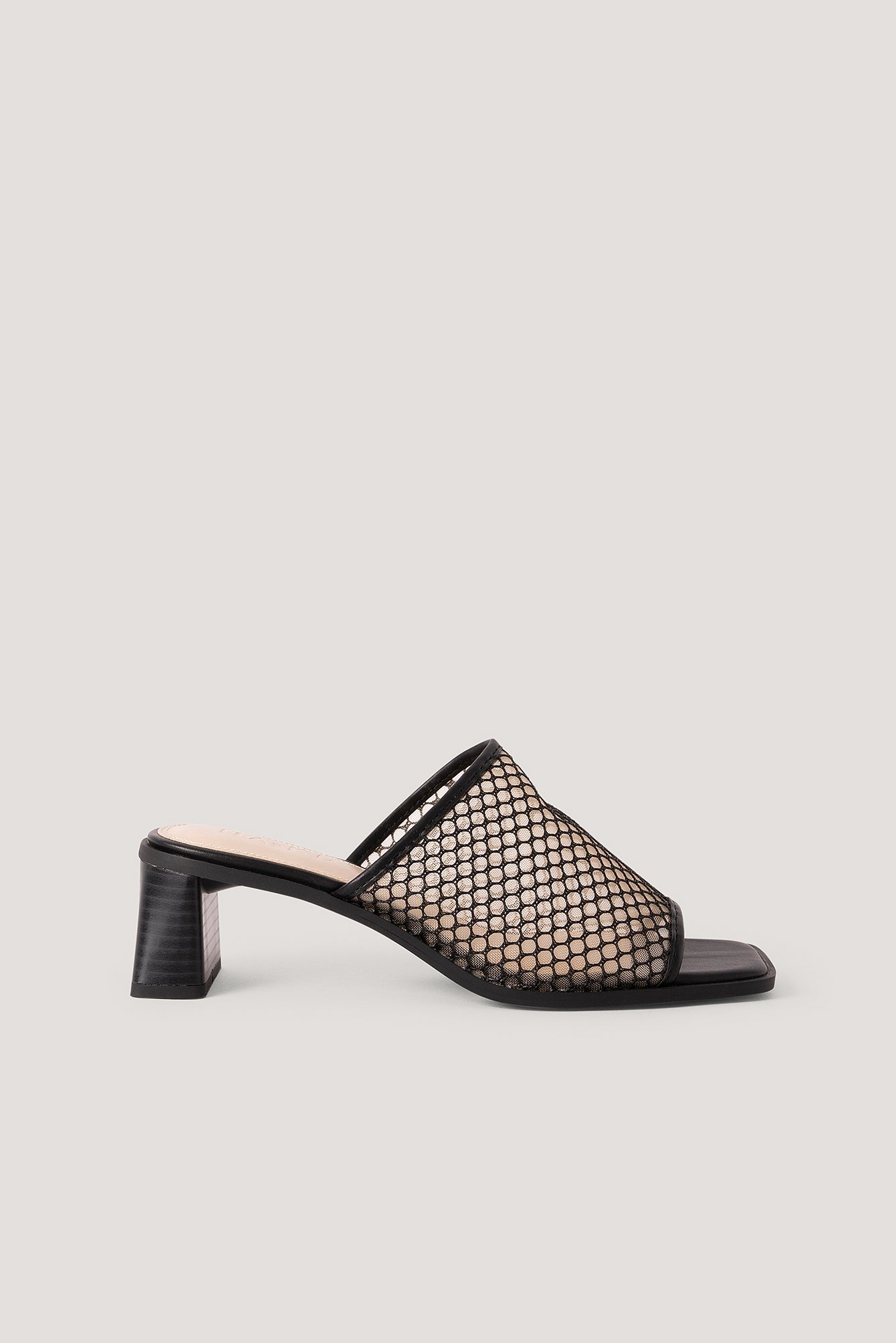 Mesh Zylinder Heel Mules Black | NA-KD
