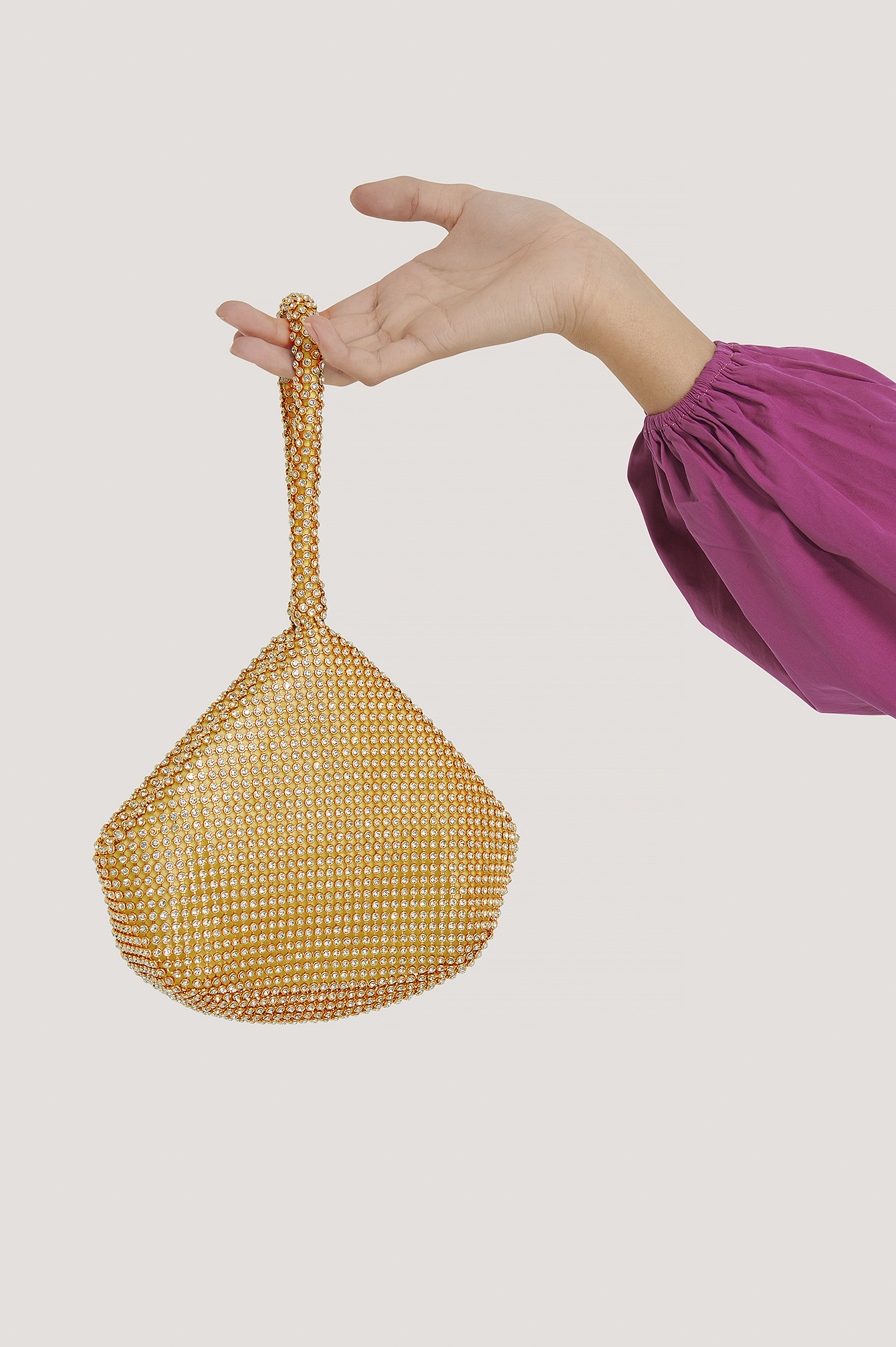 Metal Strass Bag Gold | NA-KD