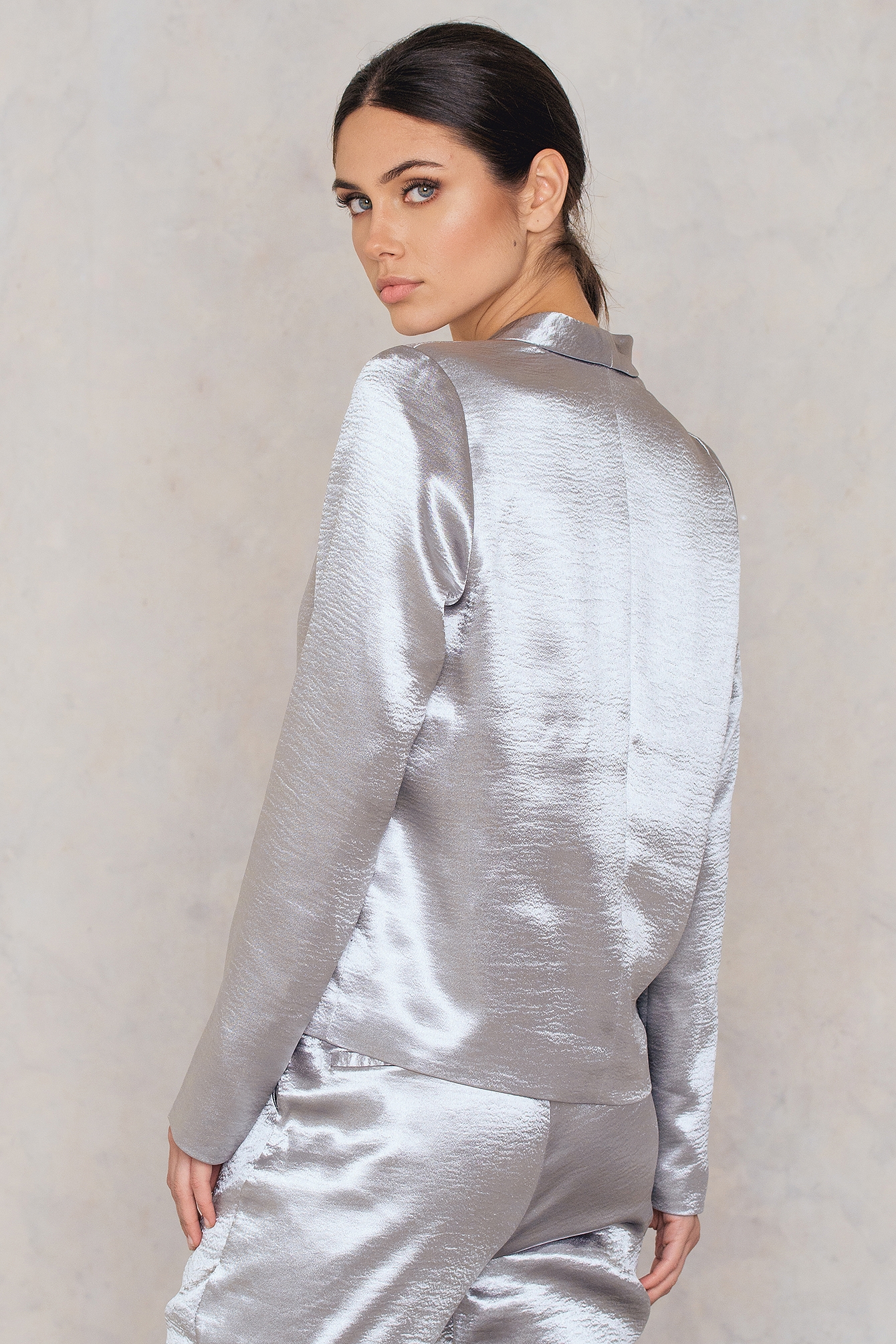 Metallic Blazer Silver | na-kd.com
