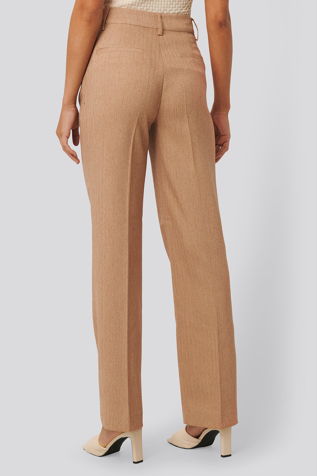 Mid Rise Creased Suit Pants Beige | na-kd.com