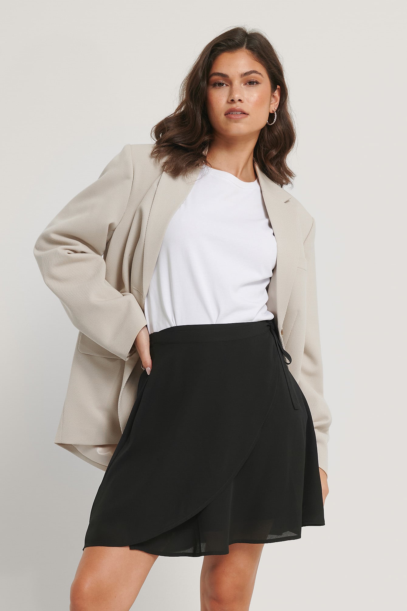 Mini Wrap Skirt Black | NA-KD
