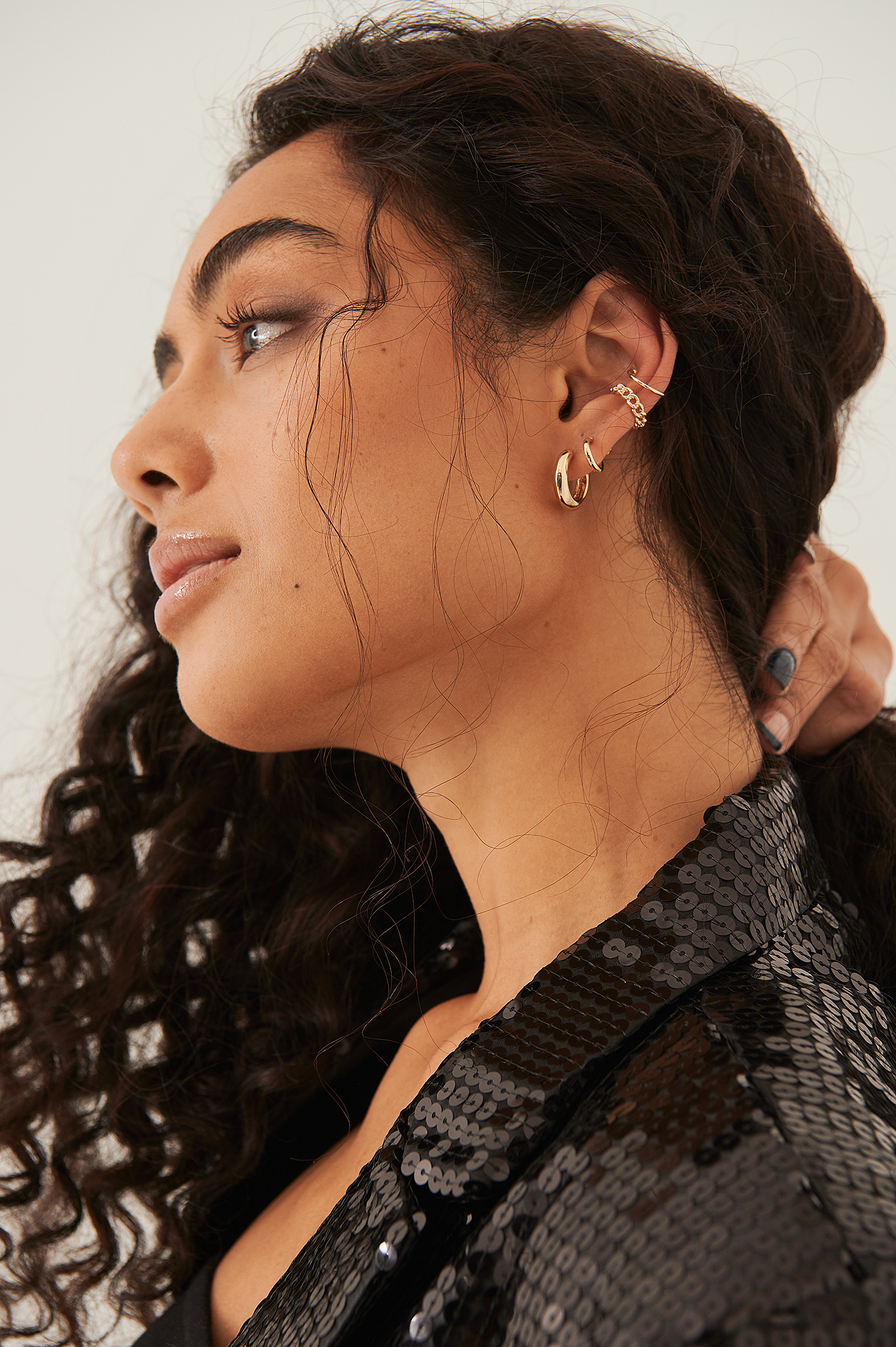 Mixed Hoop & Cuff Set Gold | NA-KD