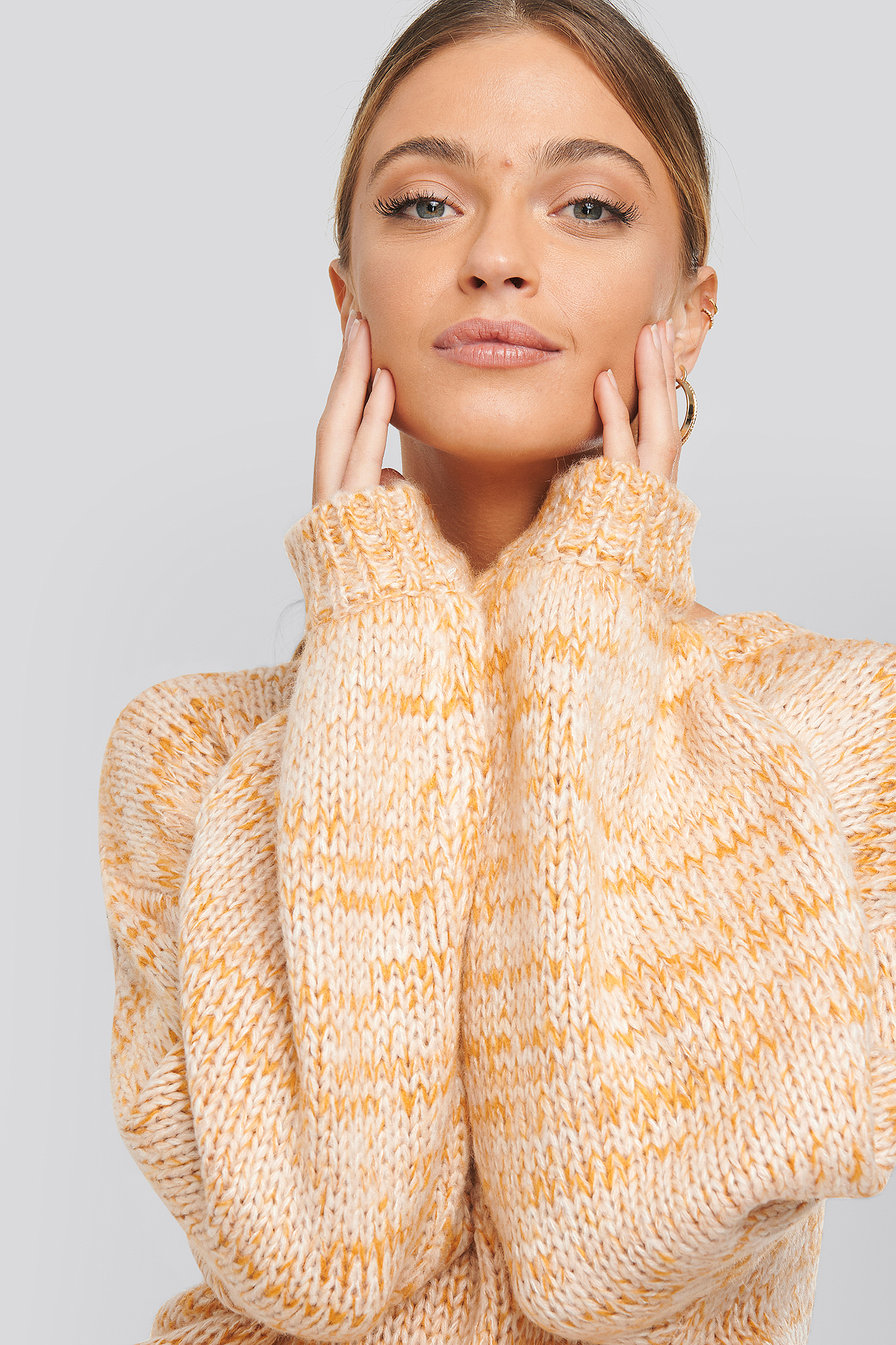 Multi Color Knitted Sweater Orange | NA-KD