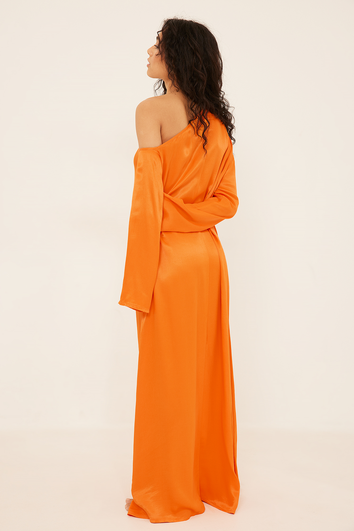 Satinkleid Orange | na-kd.com