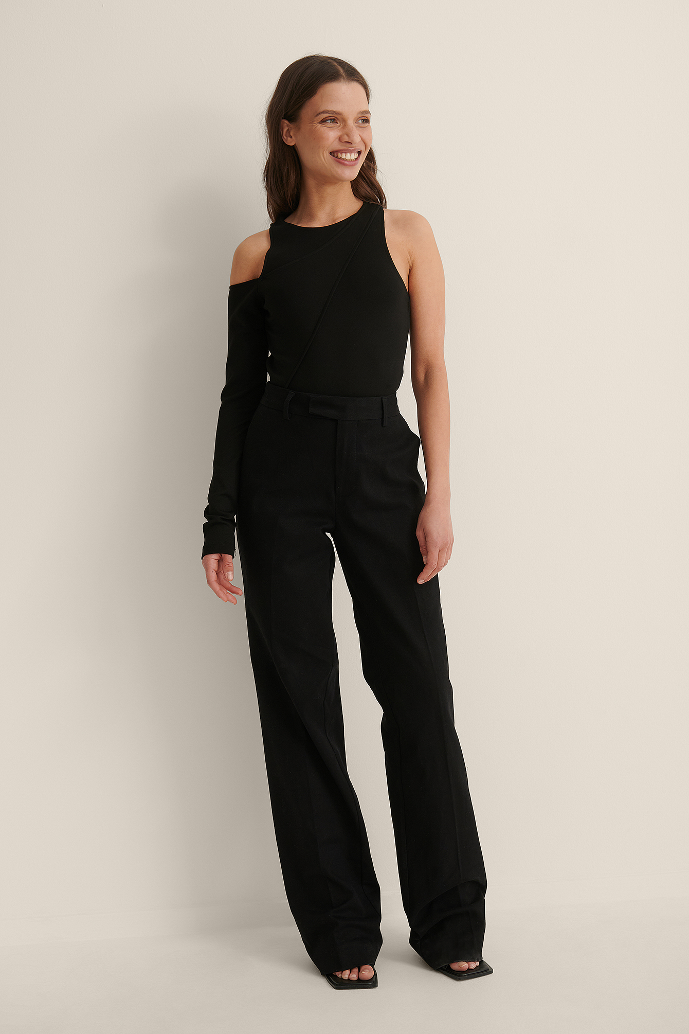 One Arm Detail Bodycon Top Black | na-kd.com