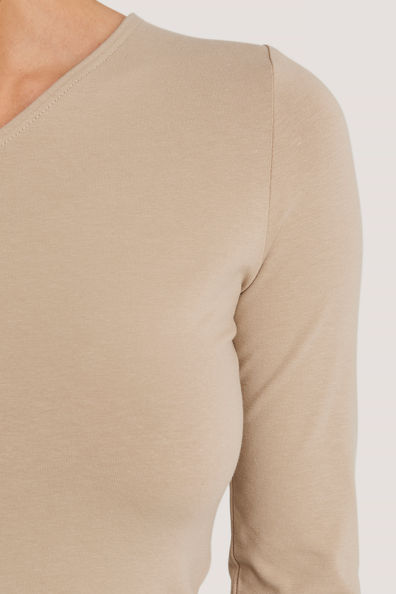 Einseitig Schulterfreies Top Beige | na-kd.com