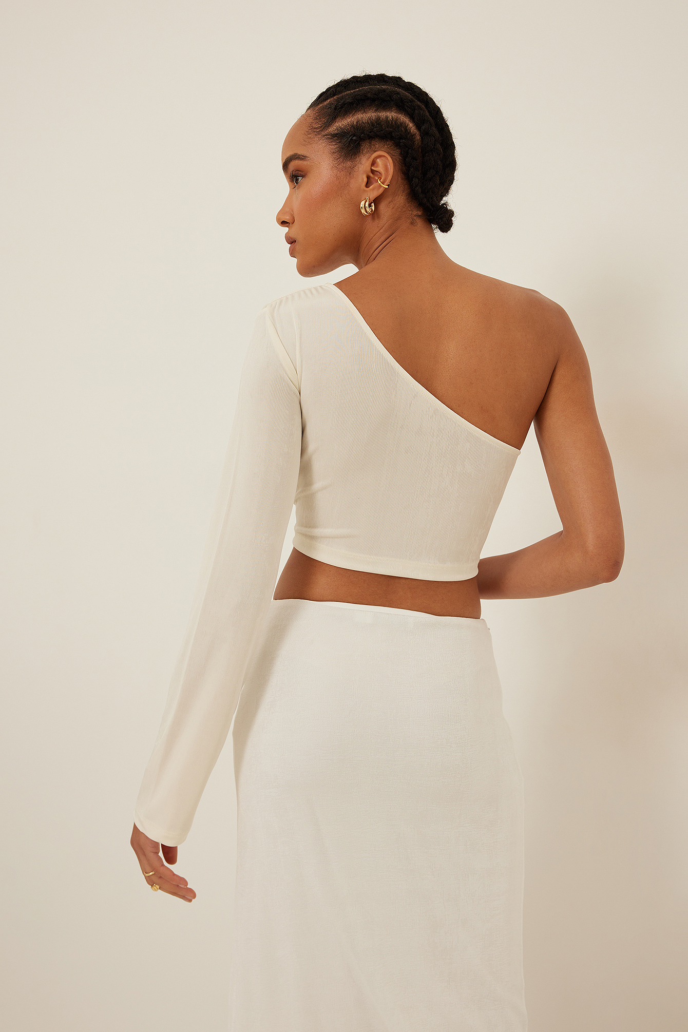 One Sleeve Top Offwhite | na-kd.com