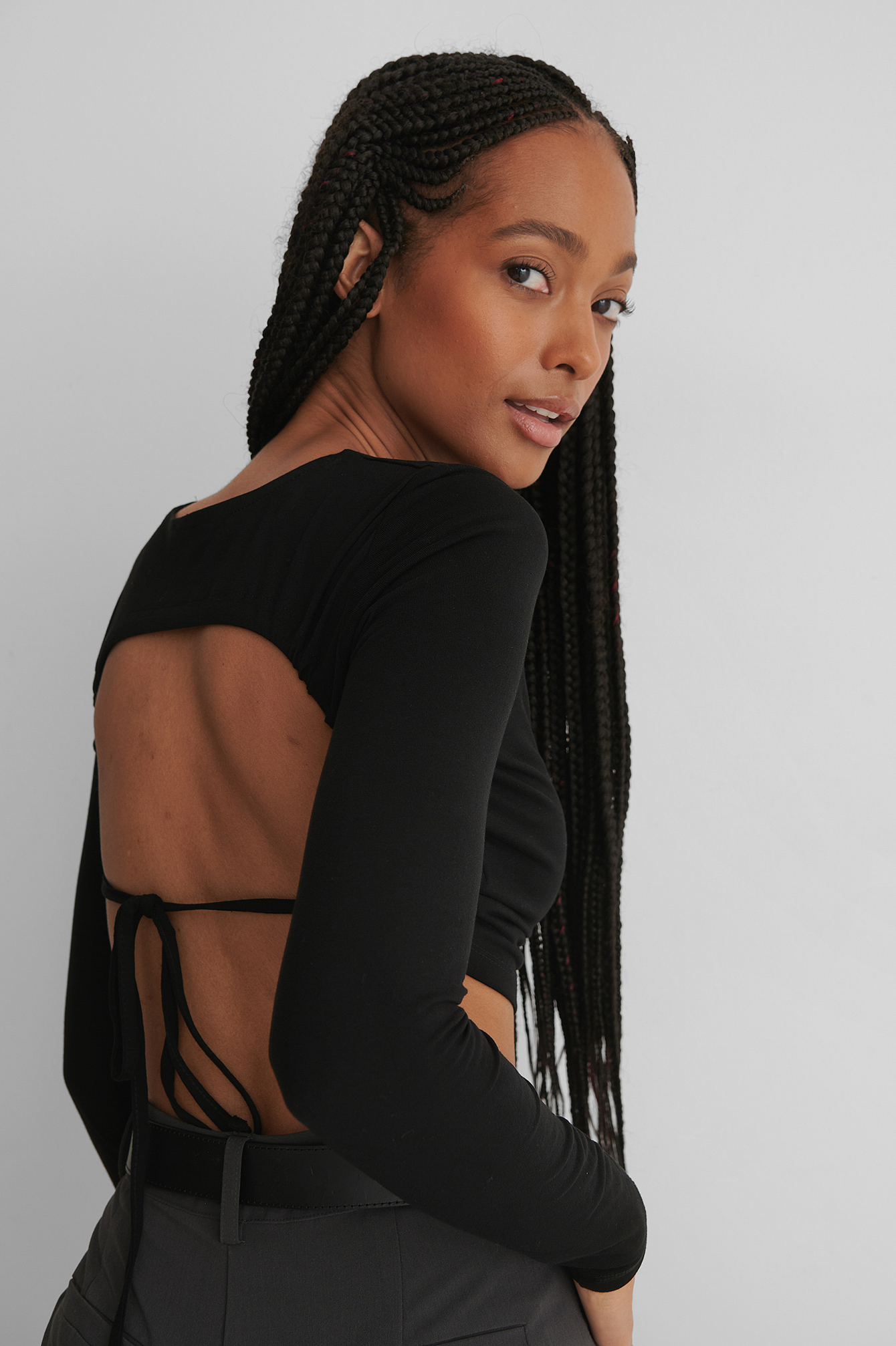 Square Short Sleeve Top Black | na-kd.com