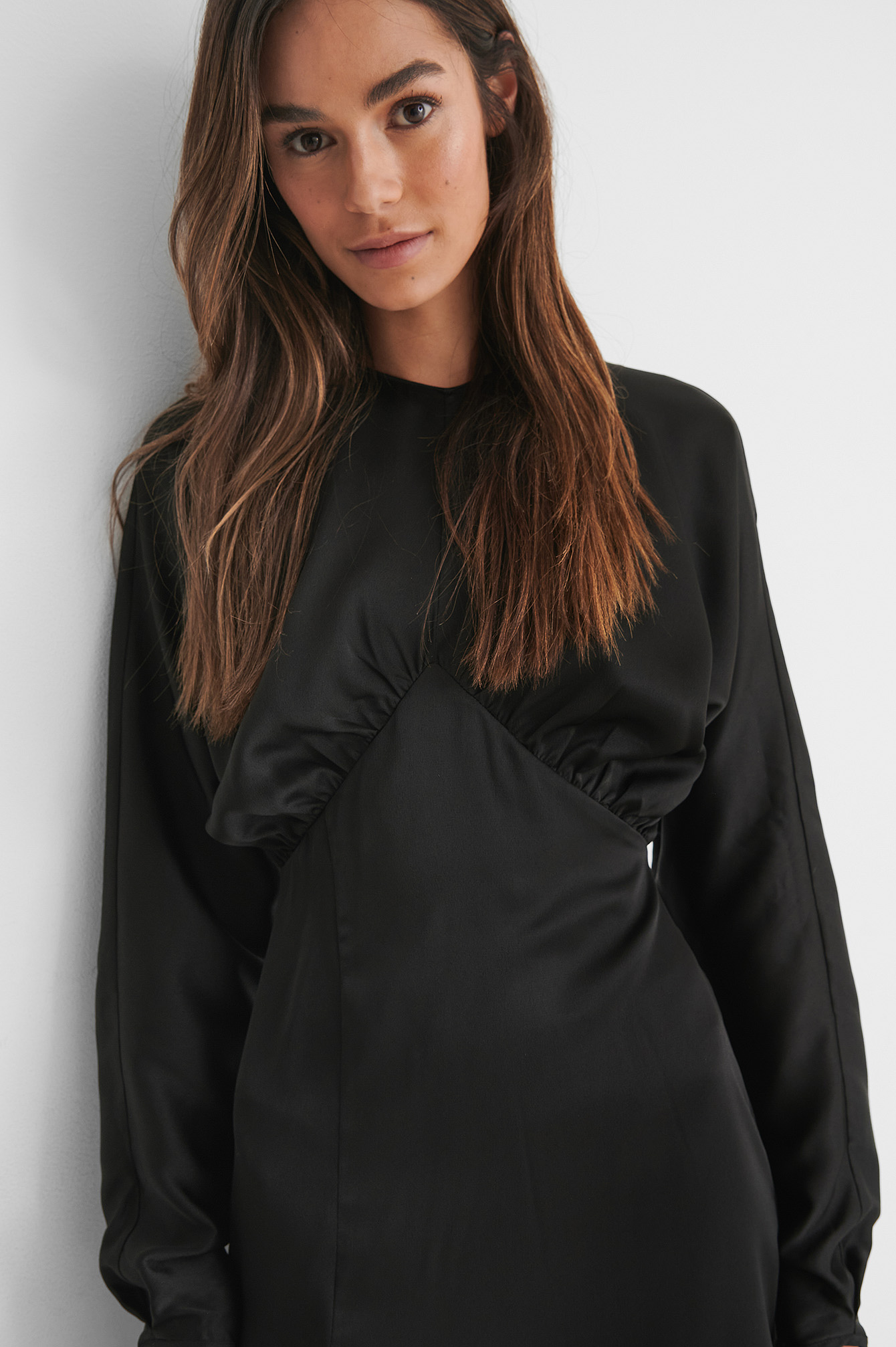 Open Back Side Slit Dress Black | na-kd.com