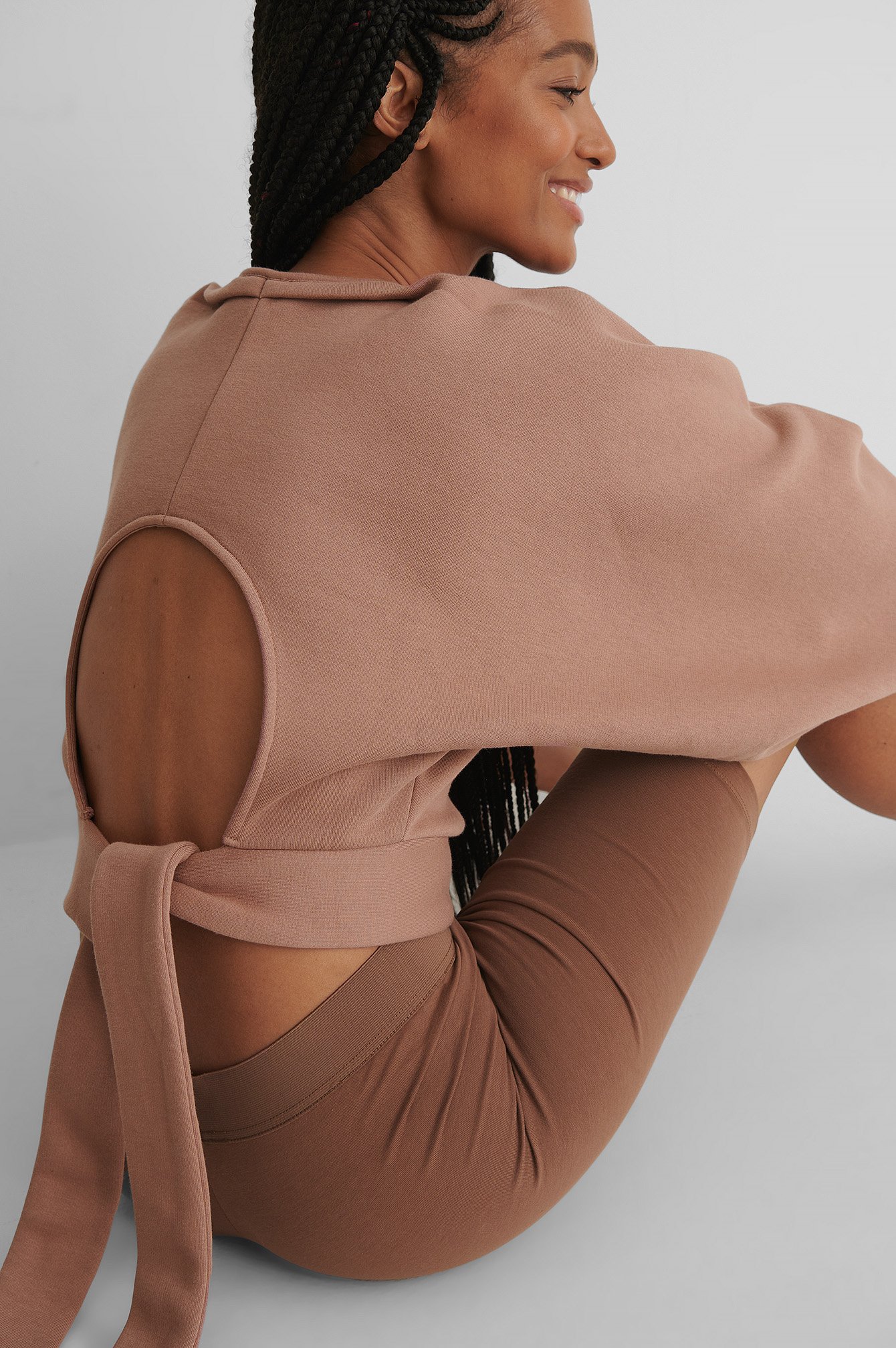 Organic Open Back Sweater Pink | na-kd.com