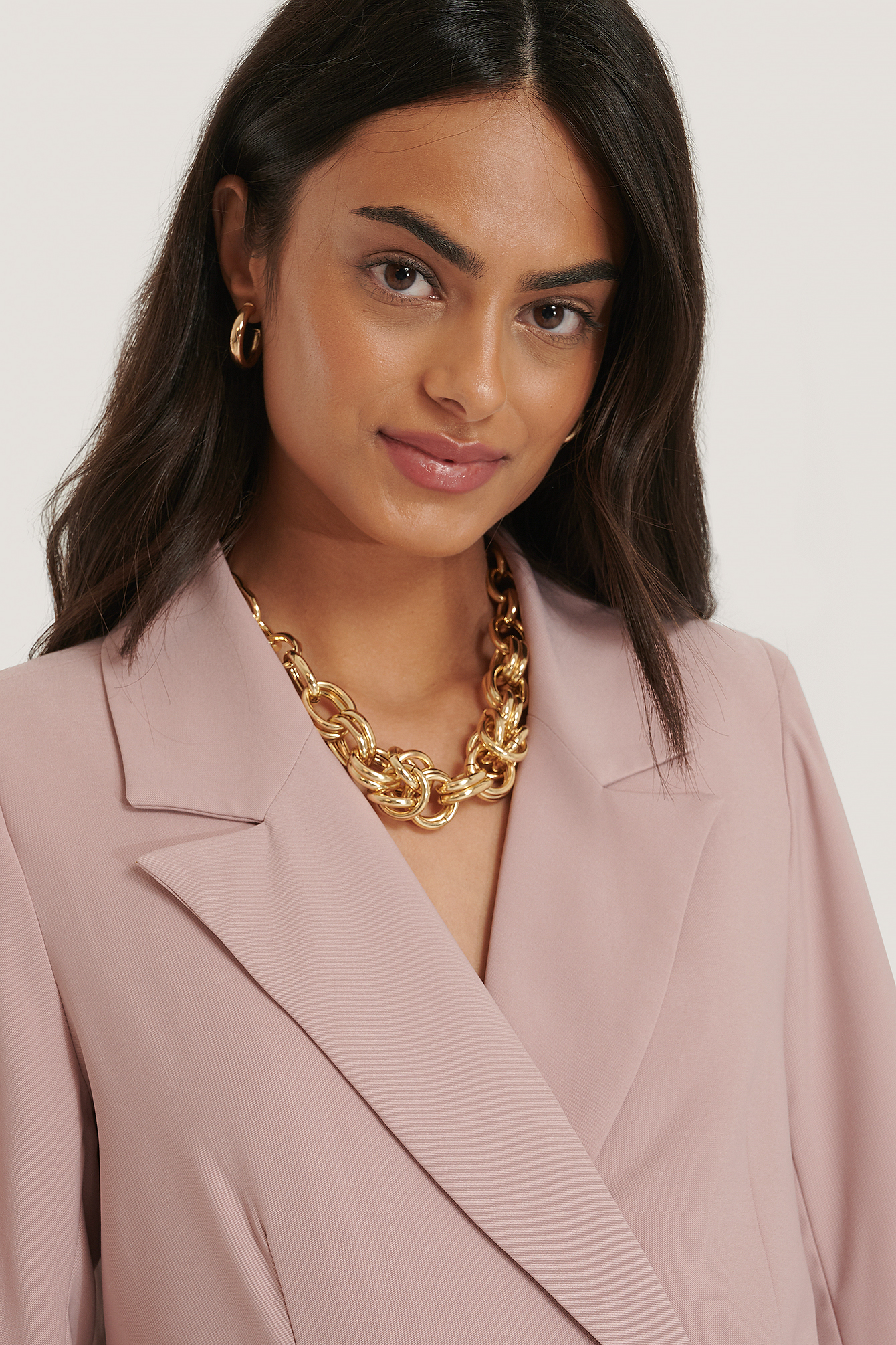 Oversize Chunky Chain Necklace Gold | NA-KD