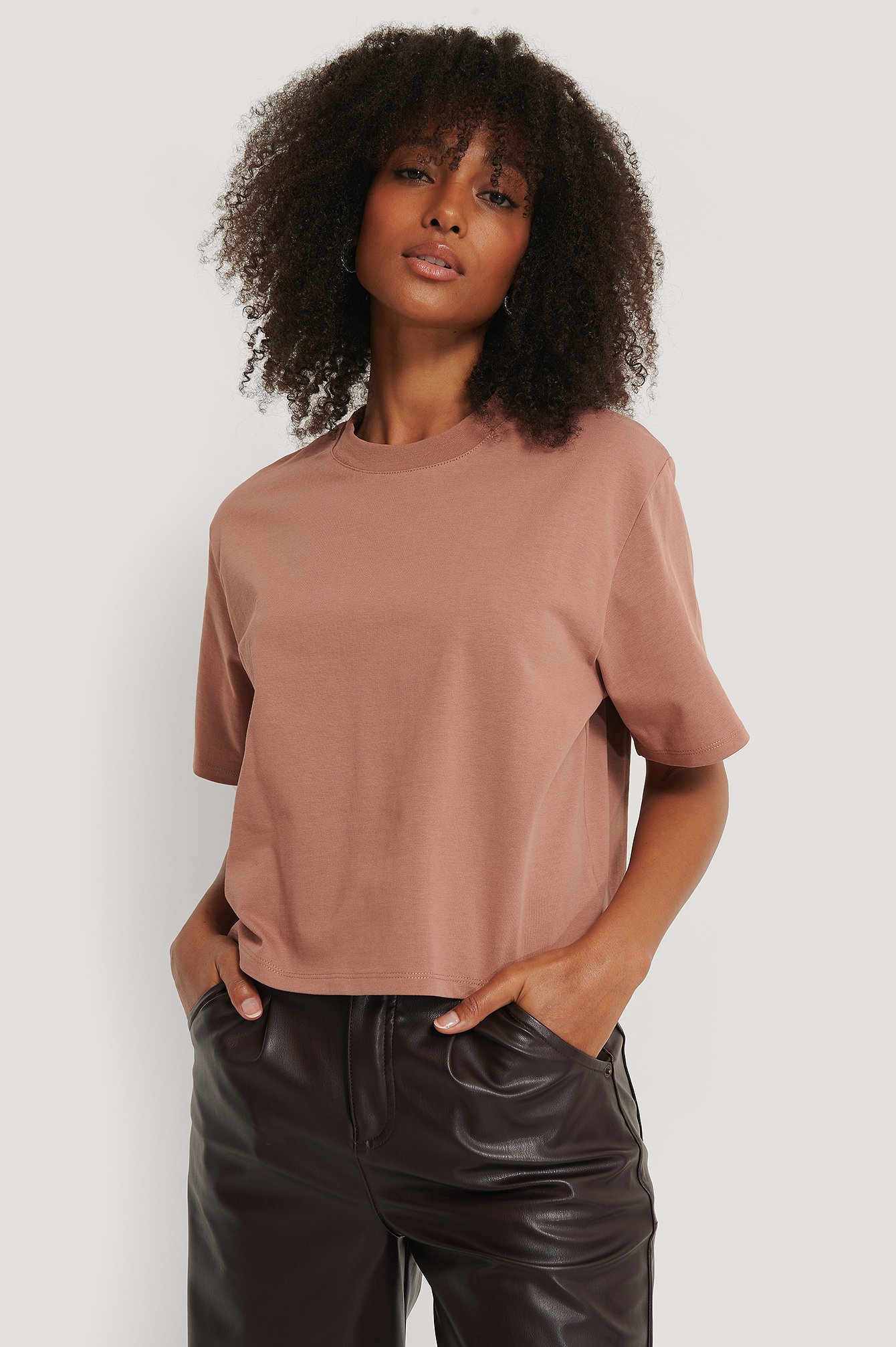 Oversized Short Tee Pink | NA-KD